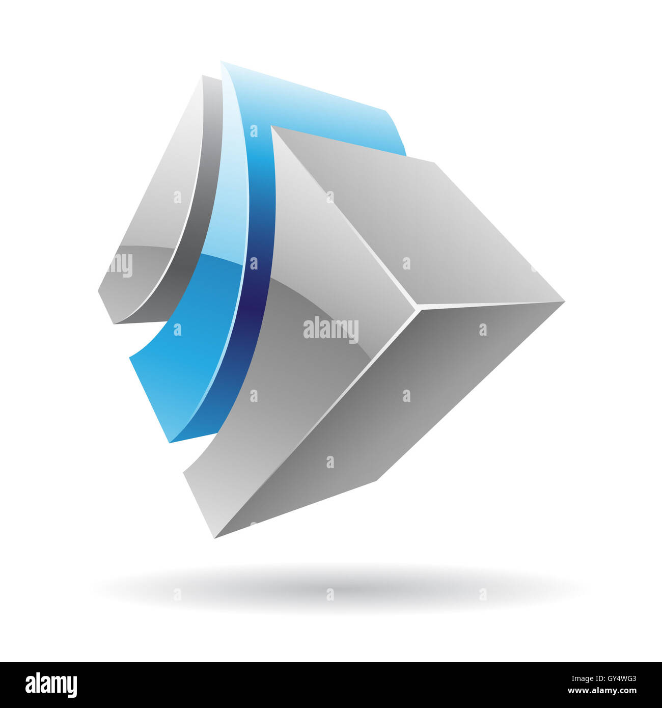 3d colorful cubic logo icon and design element Stock Photo - Alamy