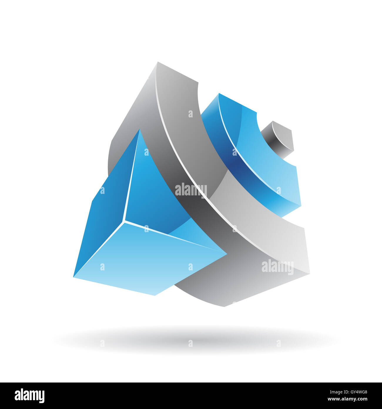 3d colorful cubic logo icon and design element Stock Photo - Alamy