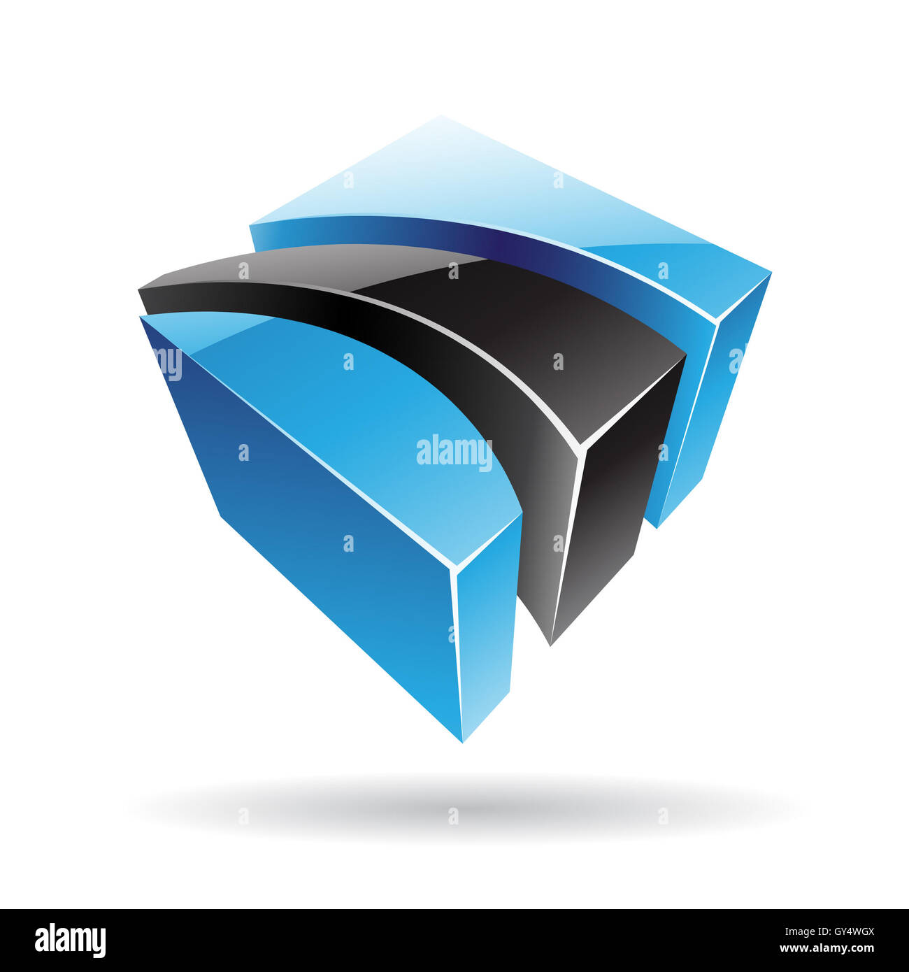 3d colorful cubic logo icon and design element Stock Photo - Alamy