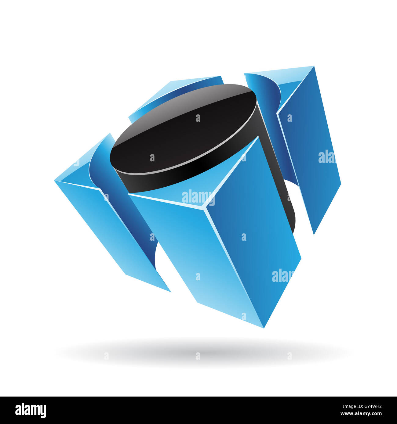 3d colorful cubic logo icon and design element Stock Photo - Alamy