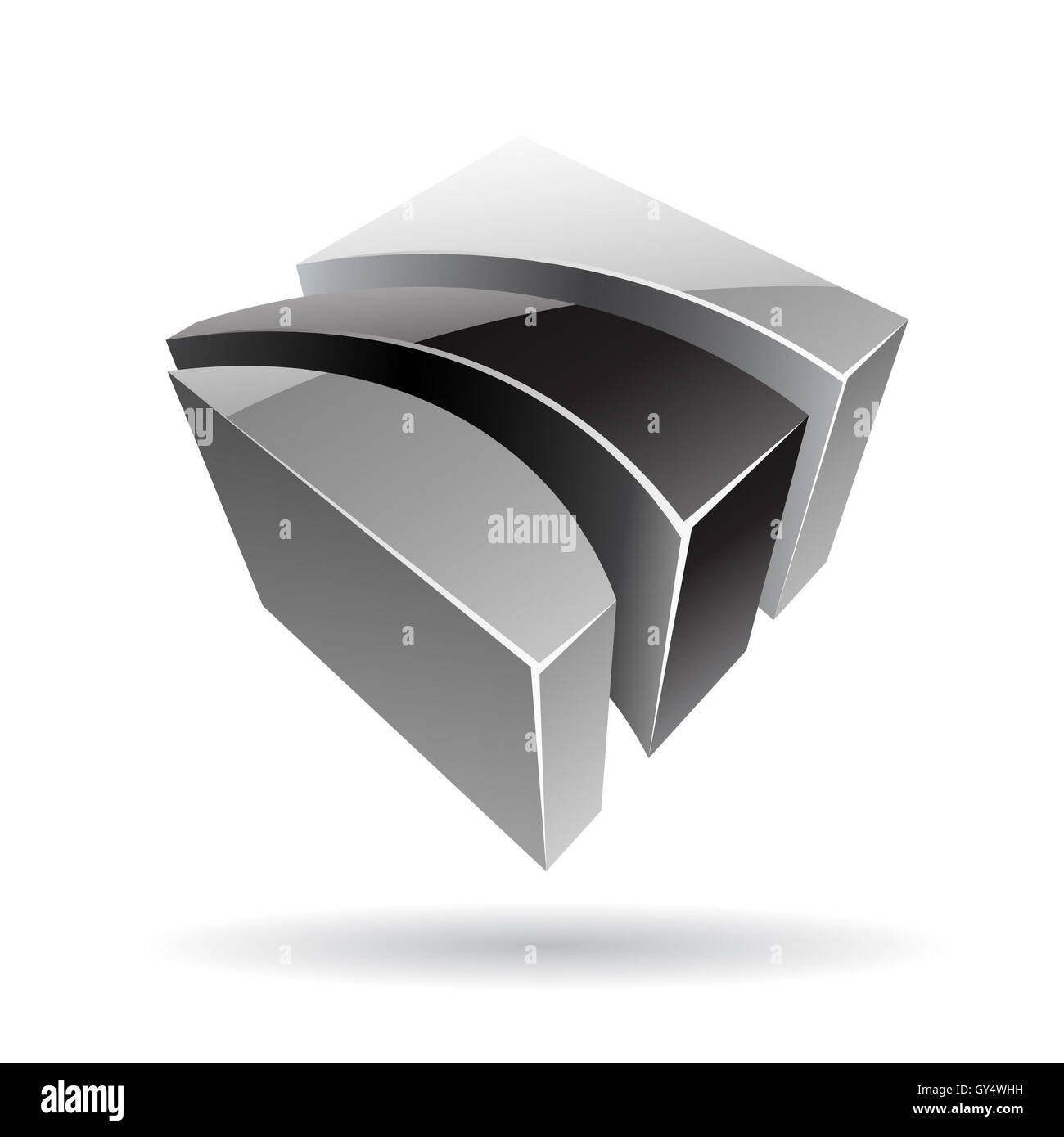 3d colorful cubic logo icon and design element Stock Photo - Alamy