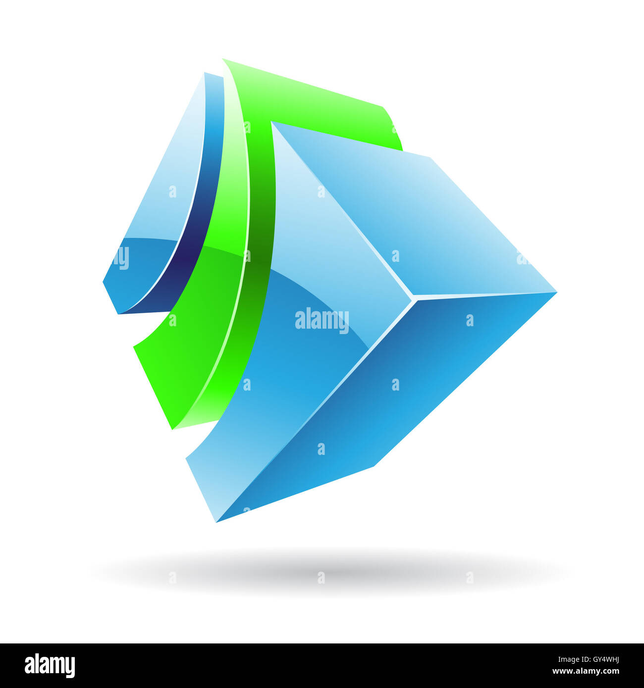 3d colorful cubic logo icon and design element Stock Photo - Alamy