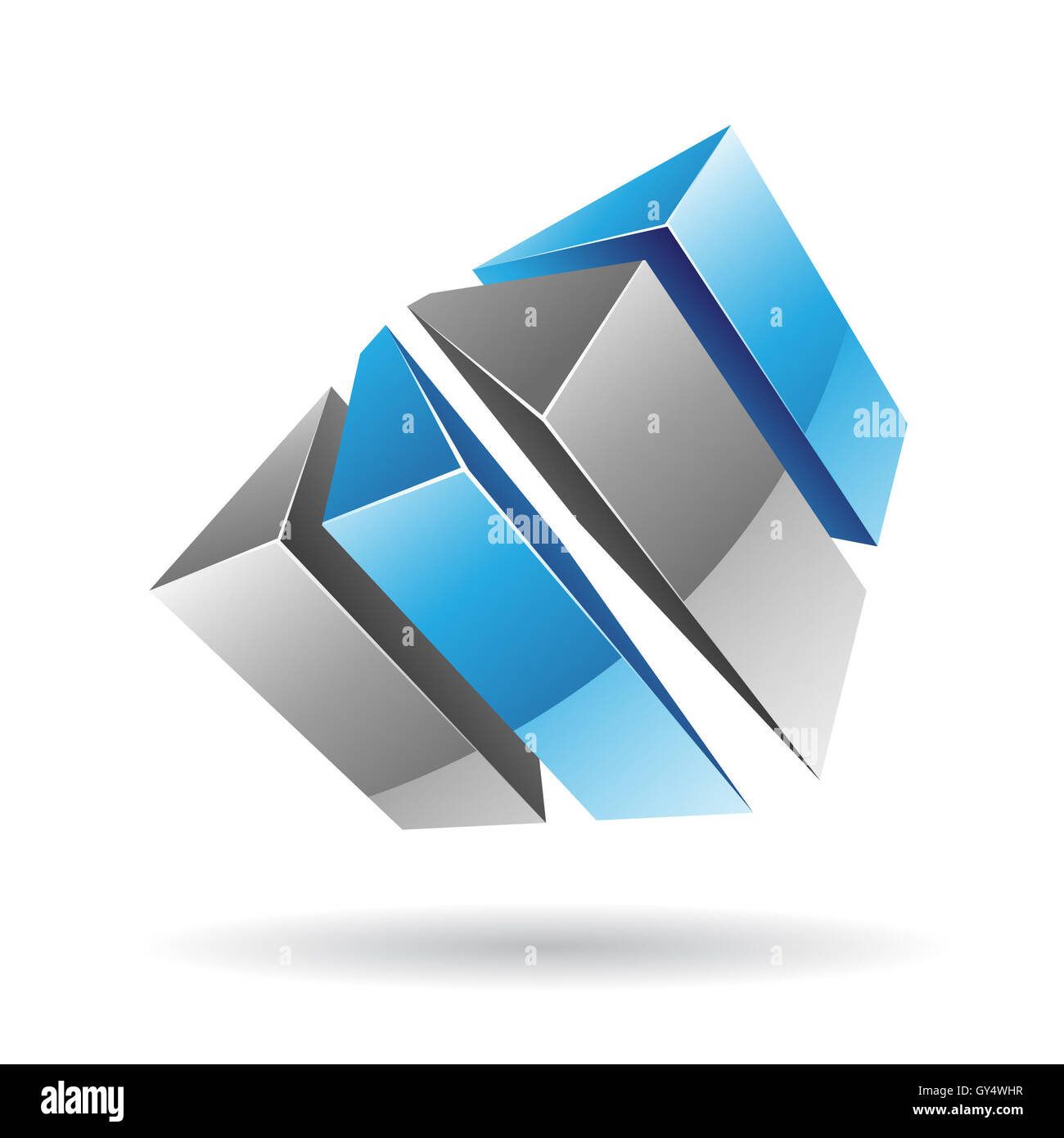 3d colorful cubic logo icon and design element Stock Photo - Alamy