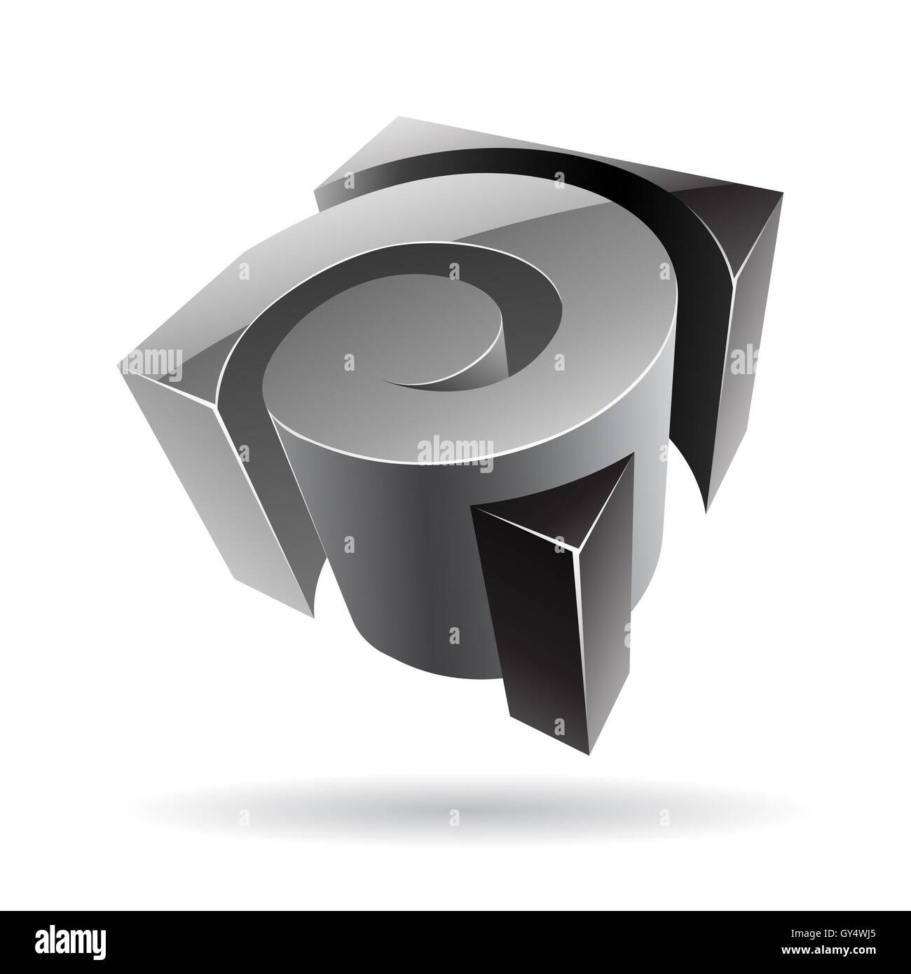 3d colorful cubic logo icon and design element Stock Photo - Alamy