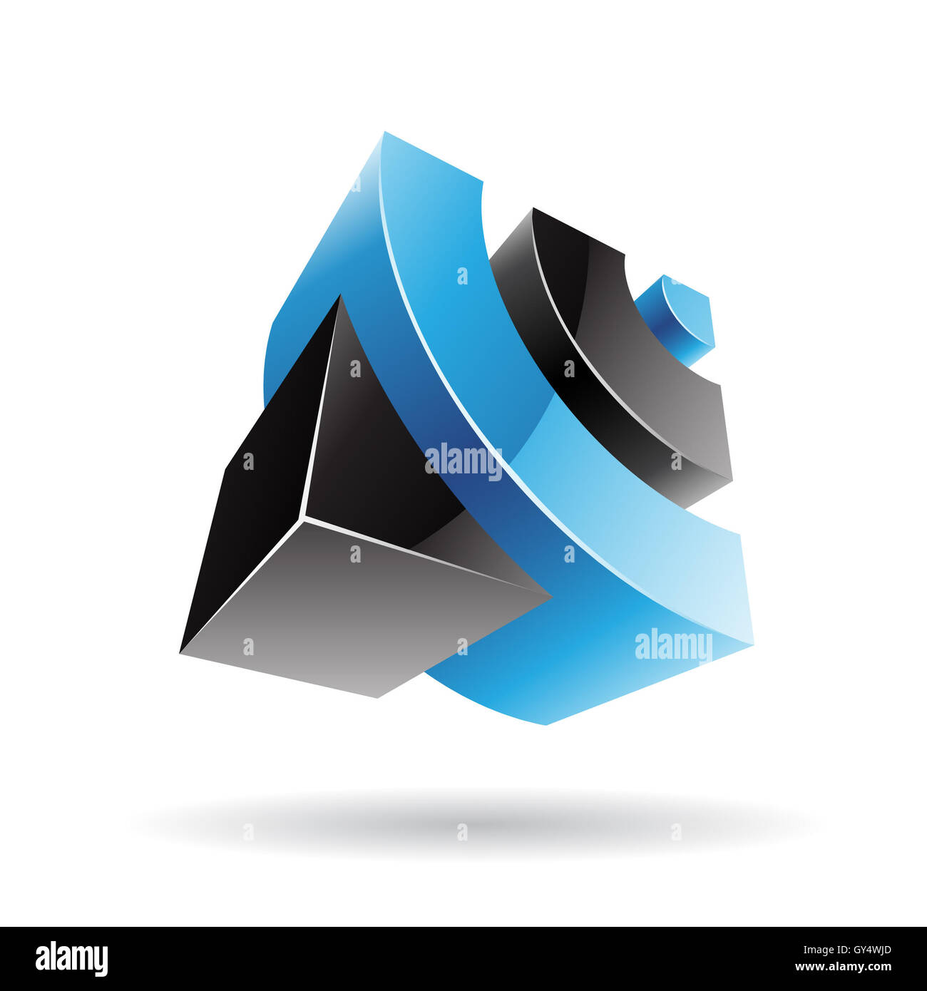 3d colorful cubic logo icon and design element Stock Photo - Alamy