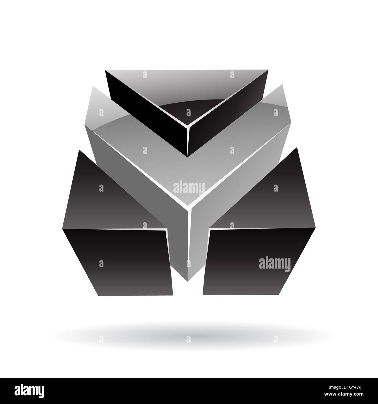 3d colorful cubic logo icon and design element Stock Photo - Alamy