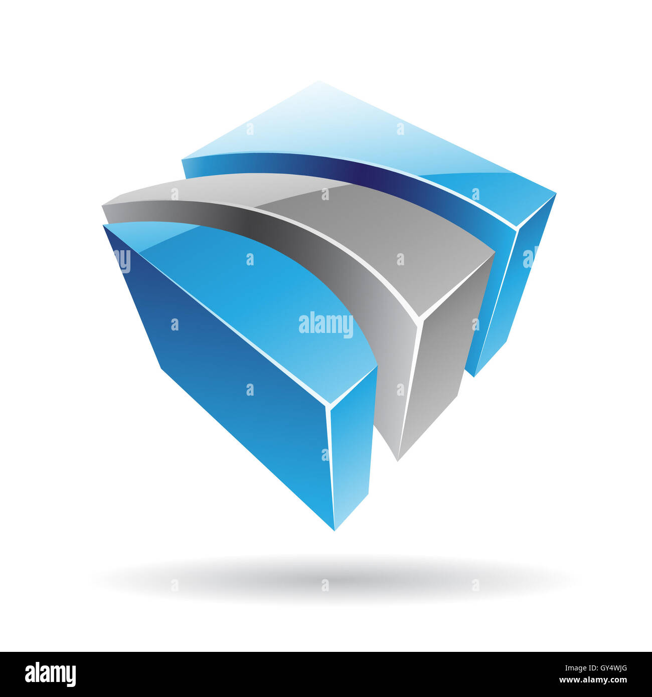 3d colorful cubic logo icon and design element Stock Photo - Alamy