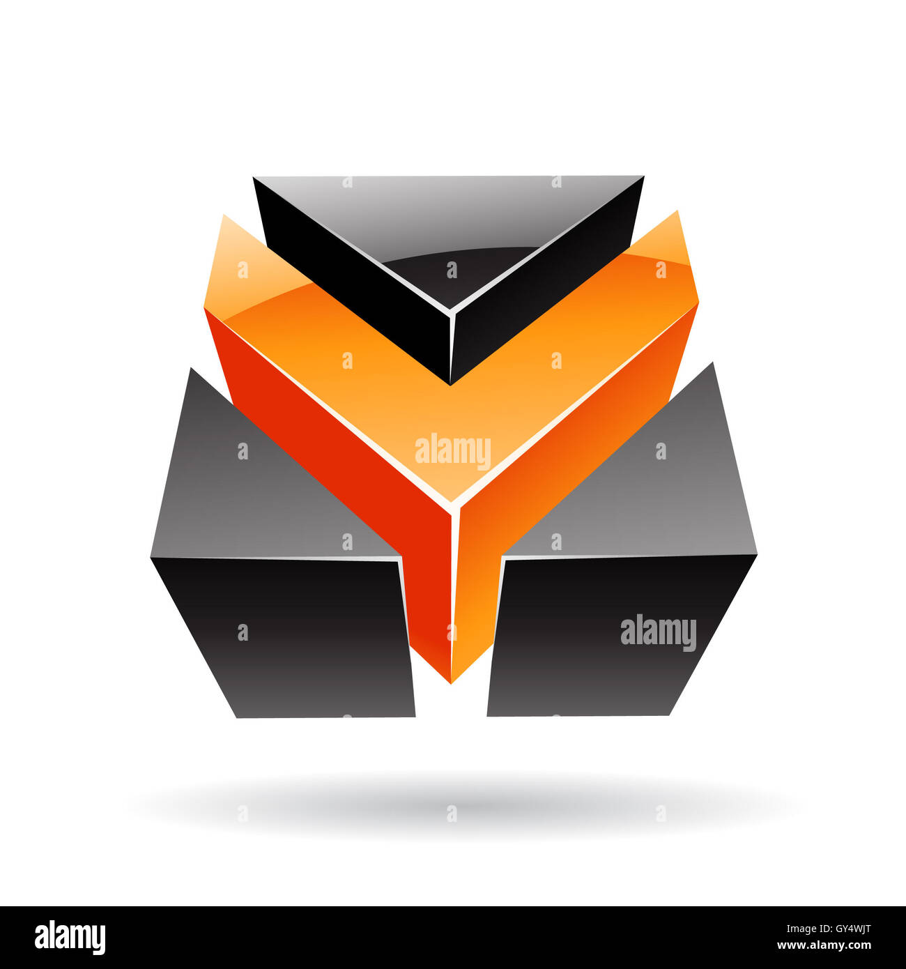 3d colorful cubic logo icon and design element Stock Photo - Alamy