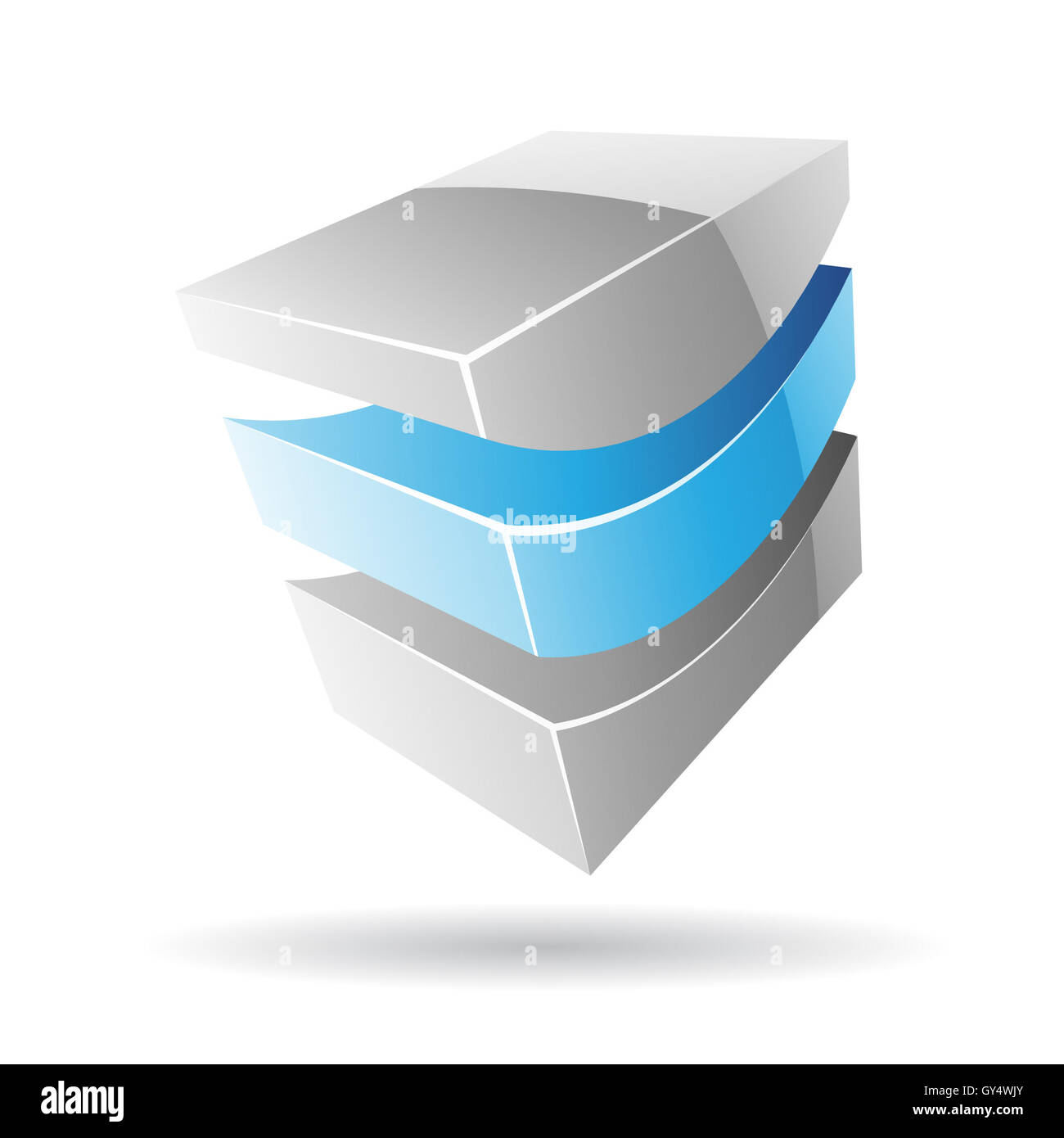 3d colorful cubic logo icon and design element Stock Photo - Alamy