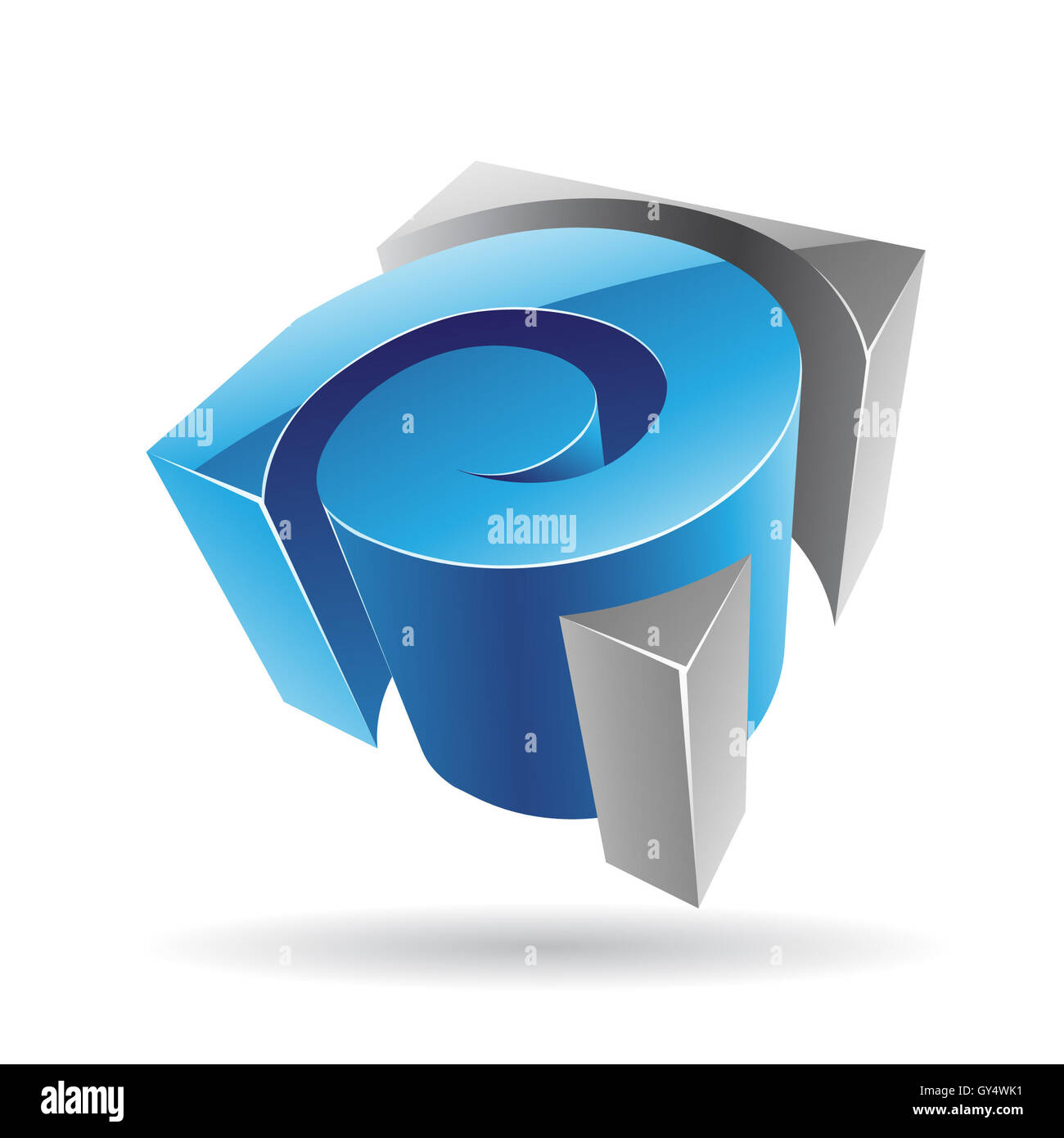 3d colorful cubic logo icon and design element Stock Photo - Alamy