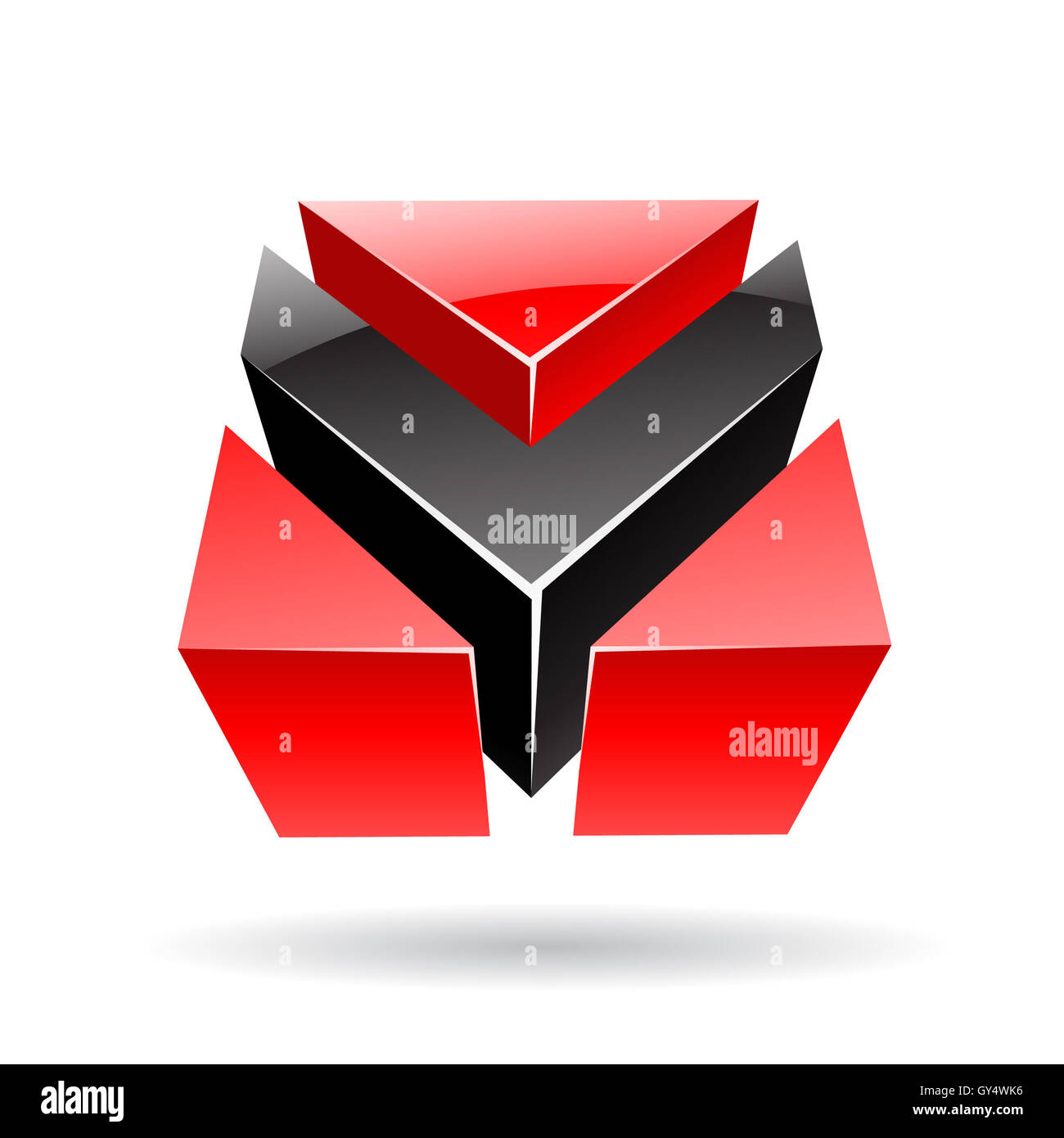 3d colorful cubic logo icon and design element Stock Photo - Alamy