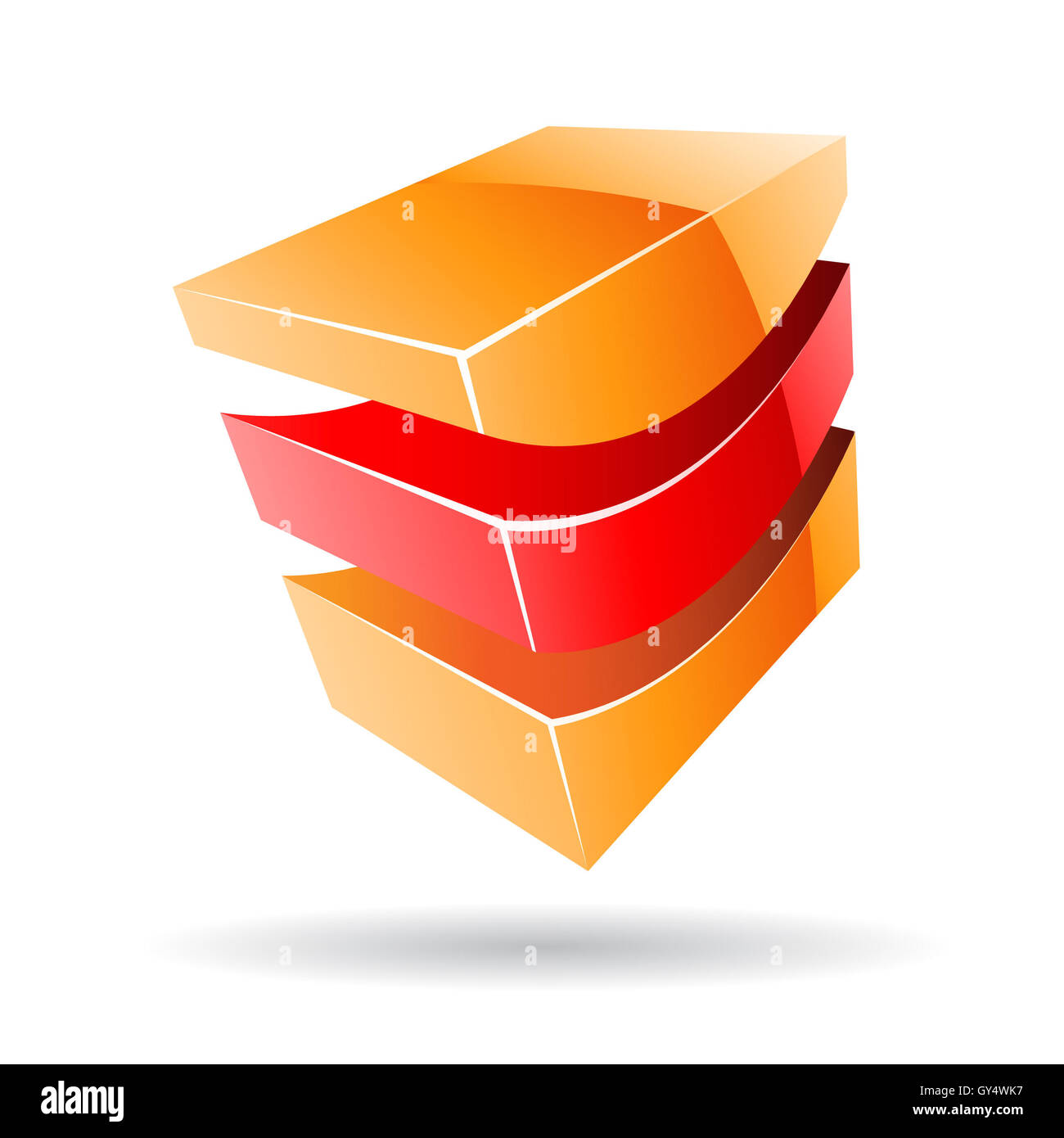 3d colorful cubic logo icon and design element Stock Photo - Alamy