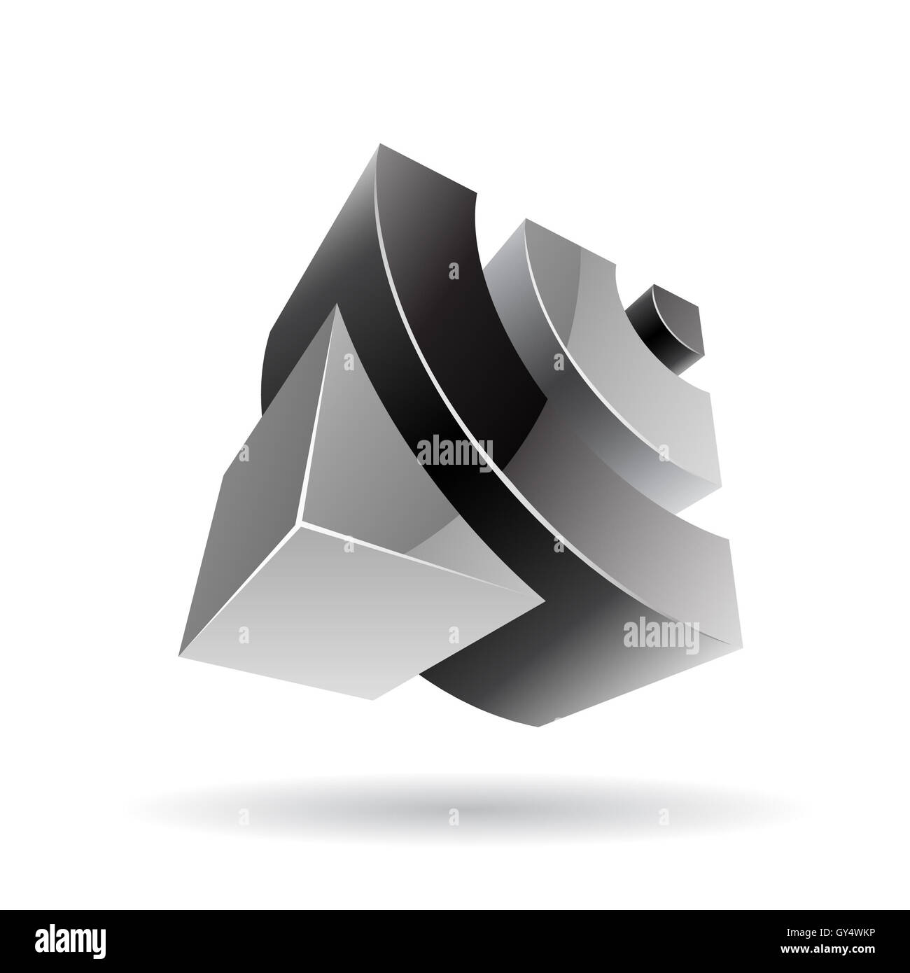 3d colorful cubic logo icon and design element Stock Photo - Alamy