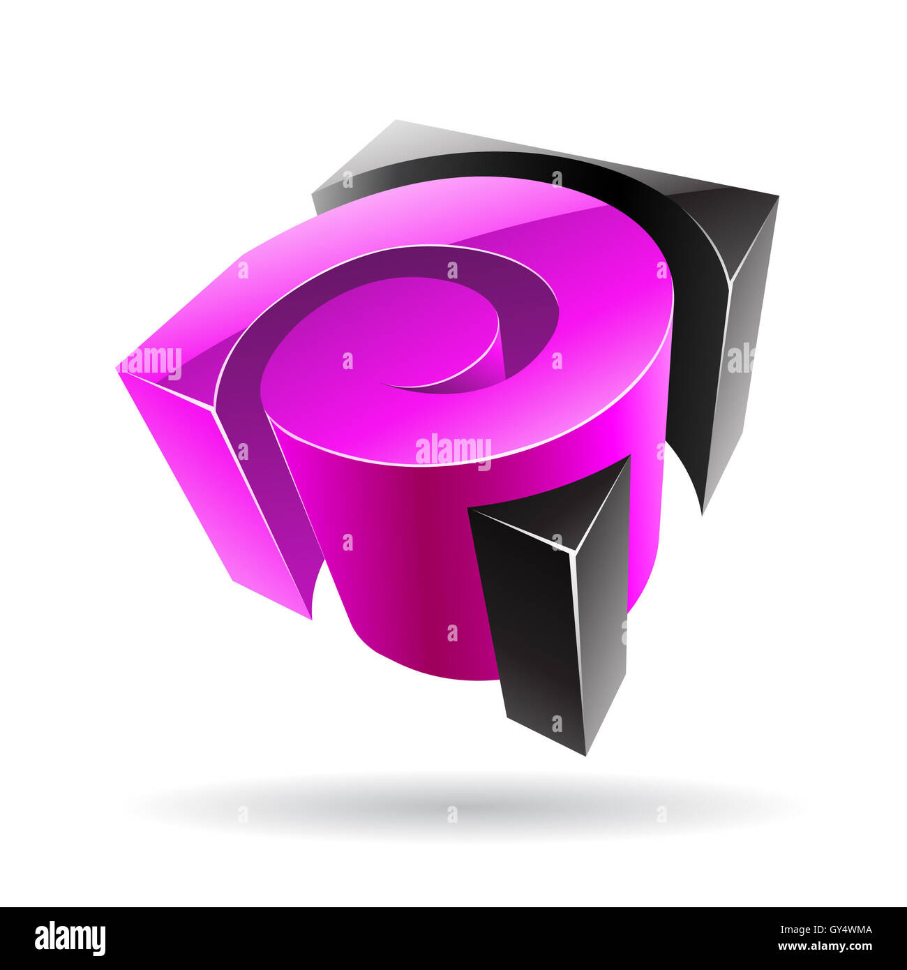 3d colorful cubic logo icon and design element Stock Photo - Alamy