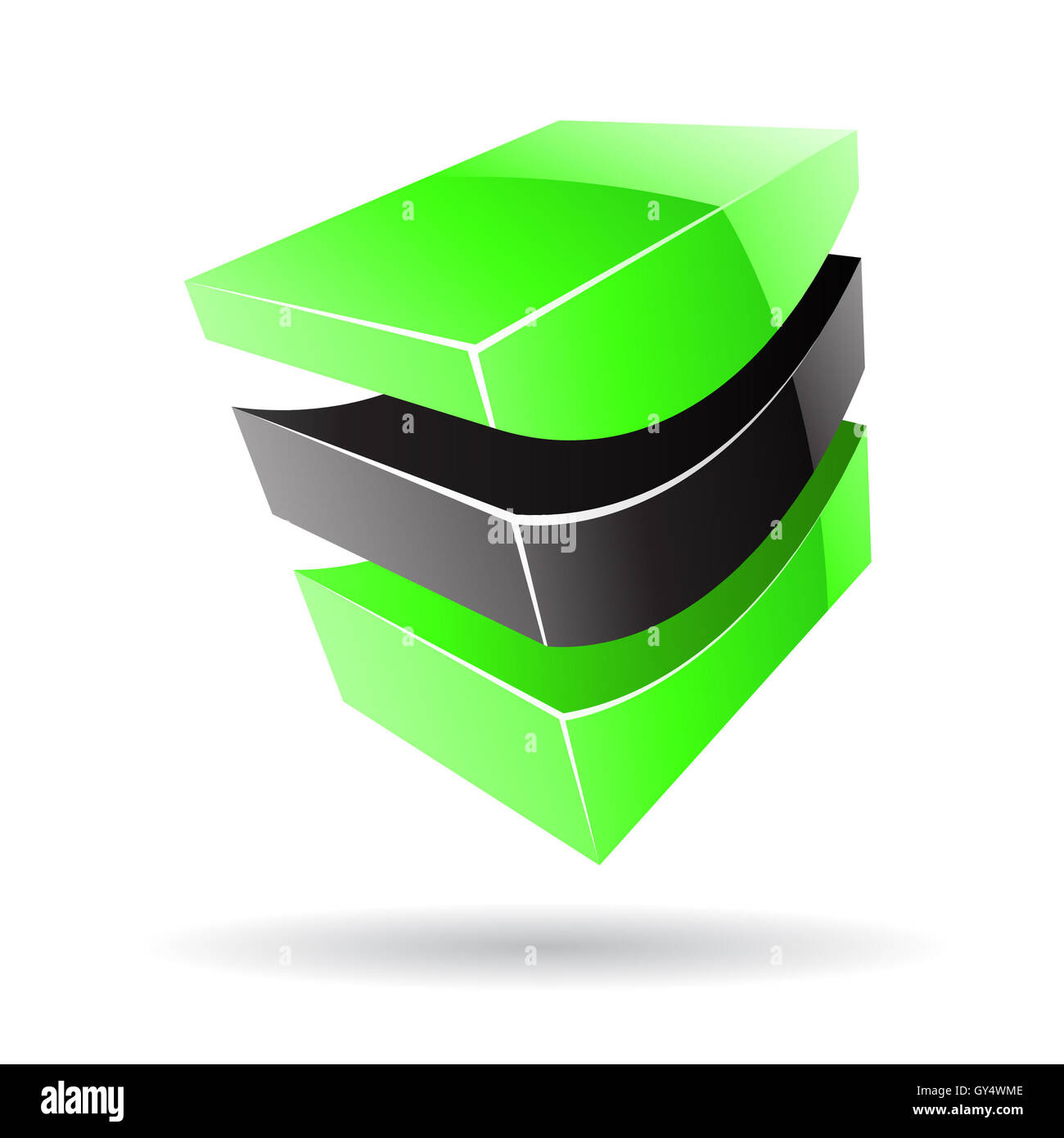 3d colorful cubic logo icon and design element Stock Photo - Alamy