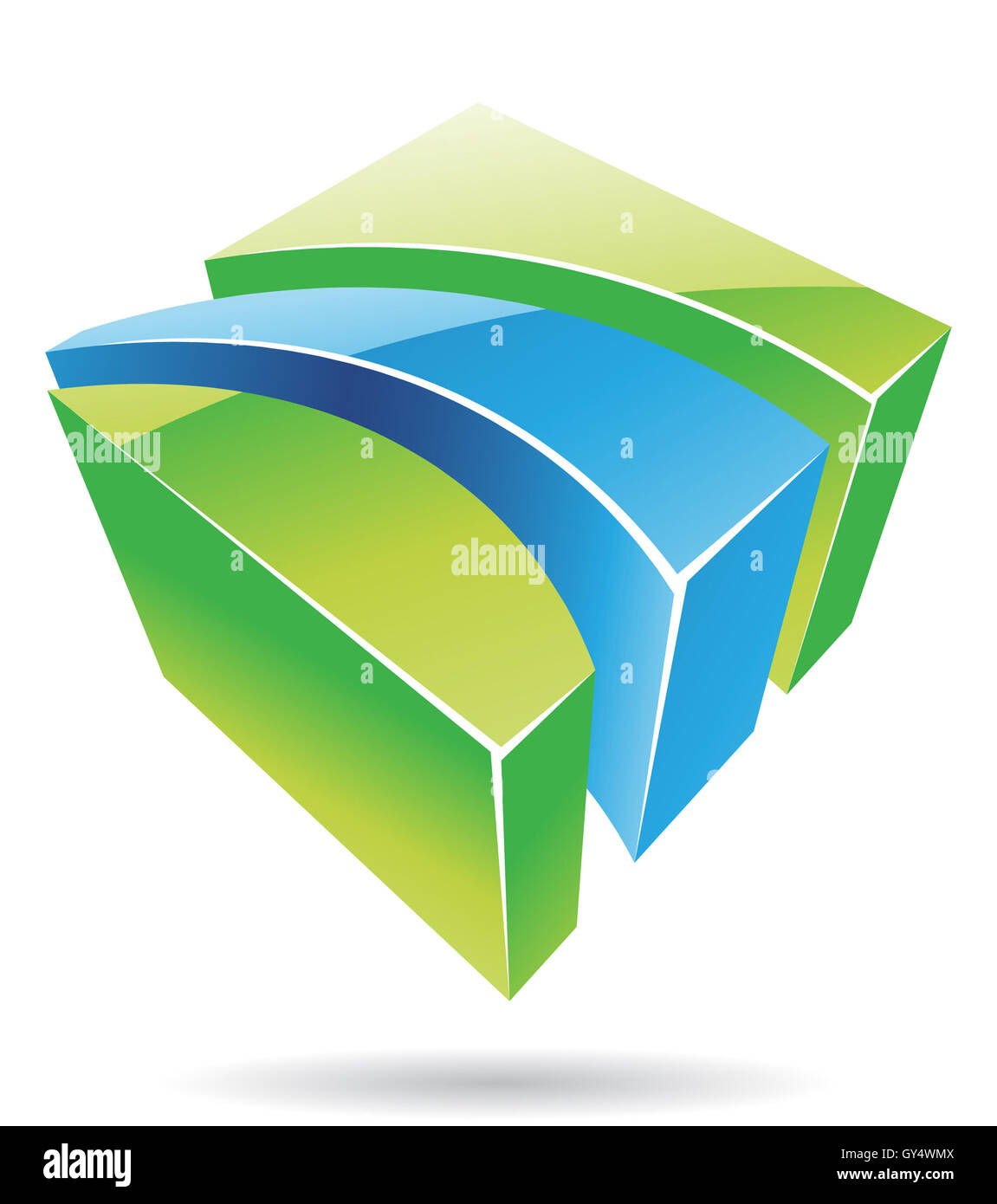 Abstract cubic logo icon and graphic design Stock Photo - Alamy