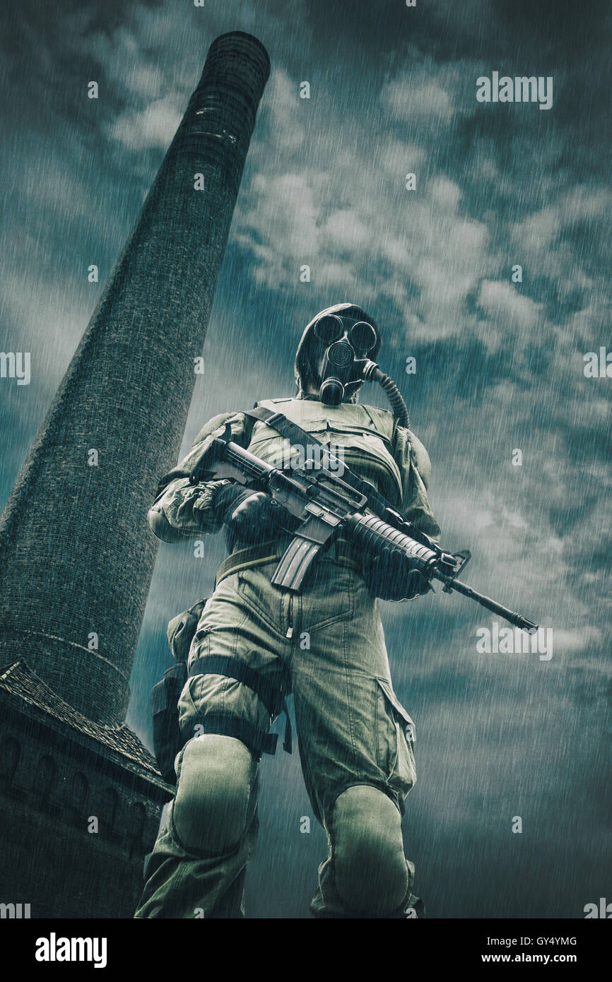 Nuclear post apocalypse survivor Stock Photo - Alamy