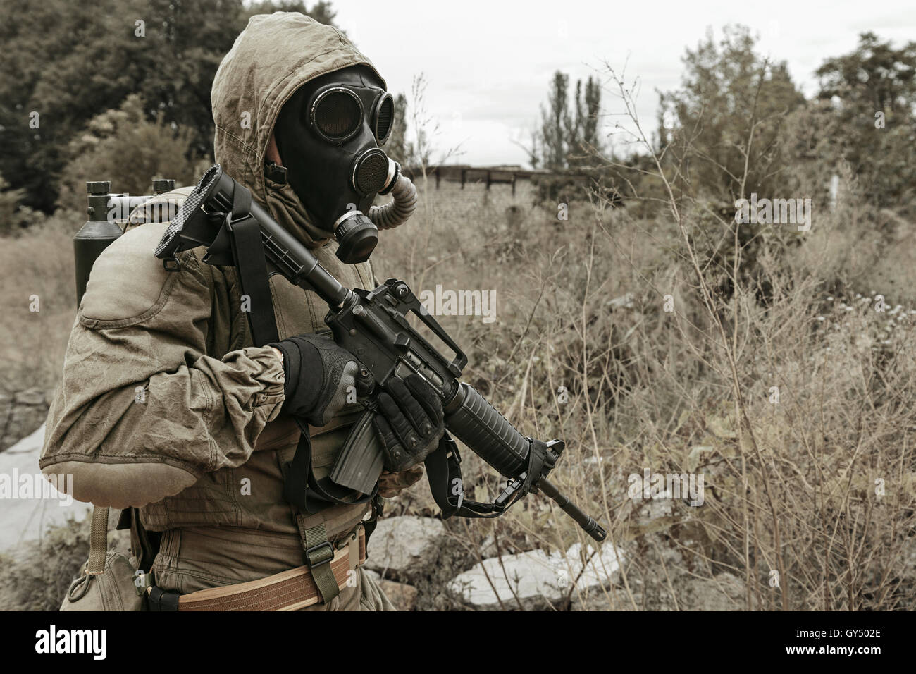 Nuclear post apocalypse survivor Stock Photo - Alamy