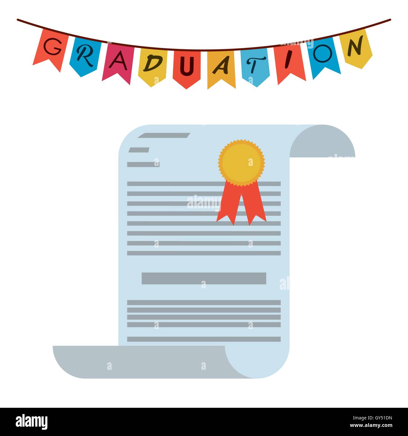 Isolated Graduation diploma design Stock Vector Image & Art - Alamy