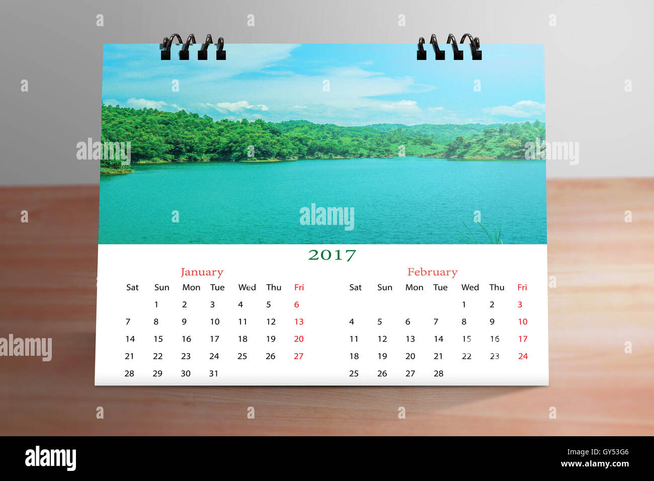 Desktop calendar Design Stock Photo - Alamy
