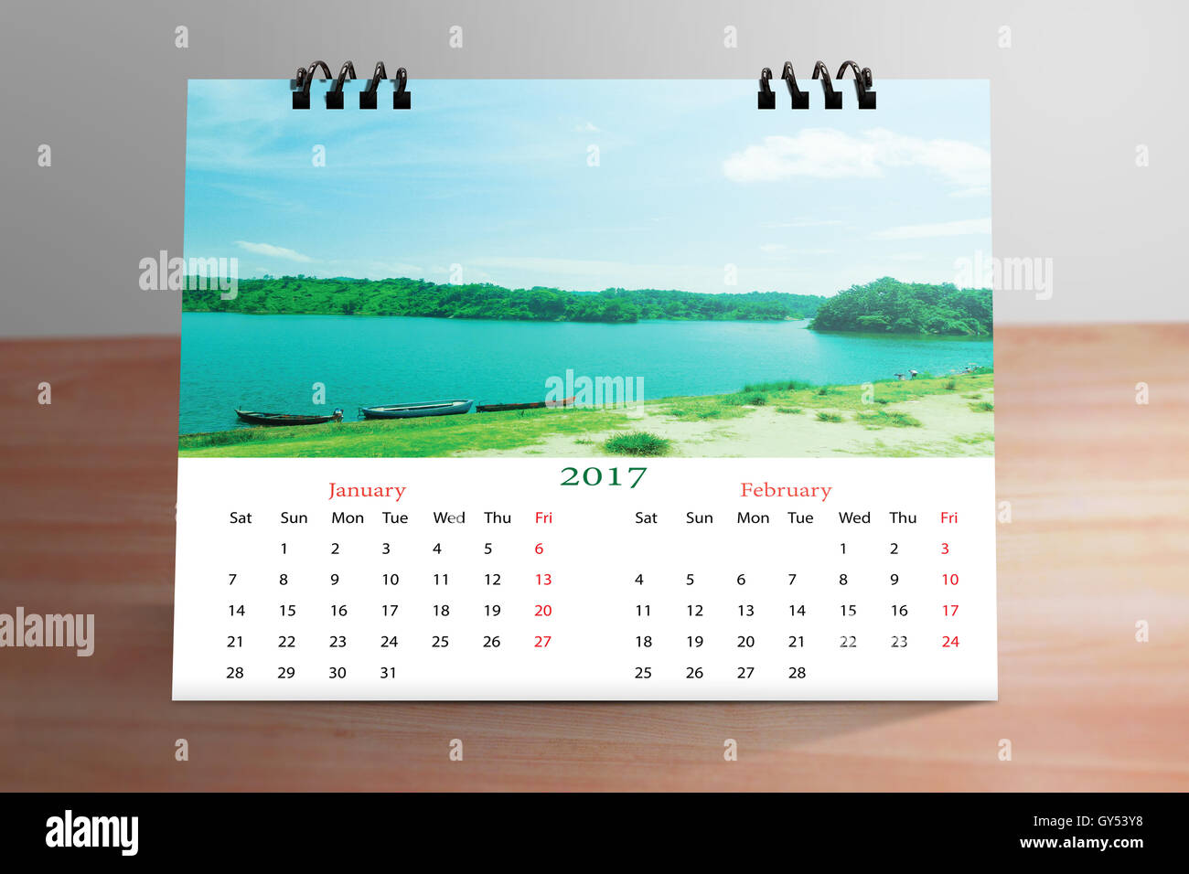 Desktop calendar Design Stock Photo - Alamy