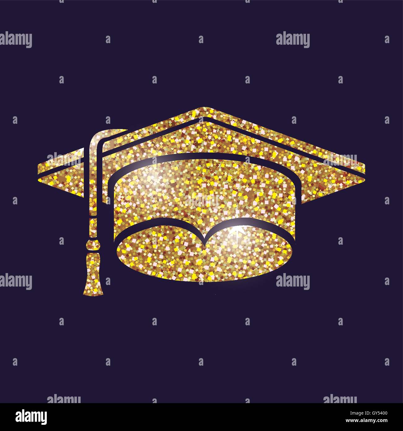 Gold Graduation cap design Stock Vector Image & Art - Alamy