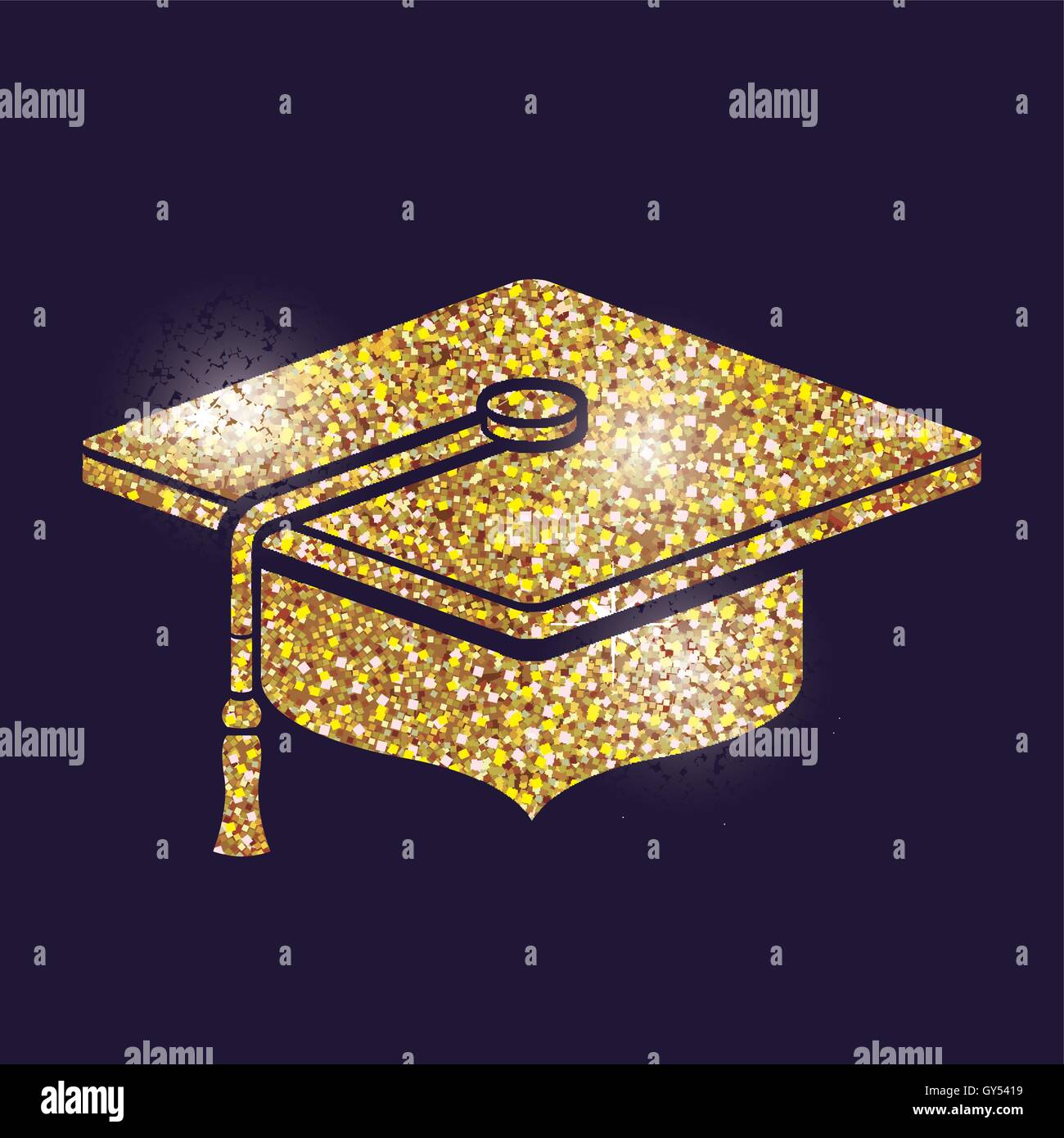 Gold Graduation cap design Stock Vector Image & Art - Alamy