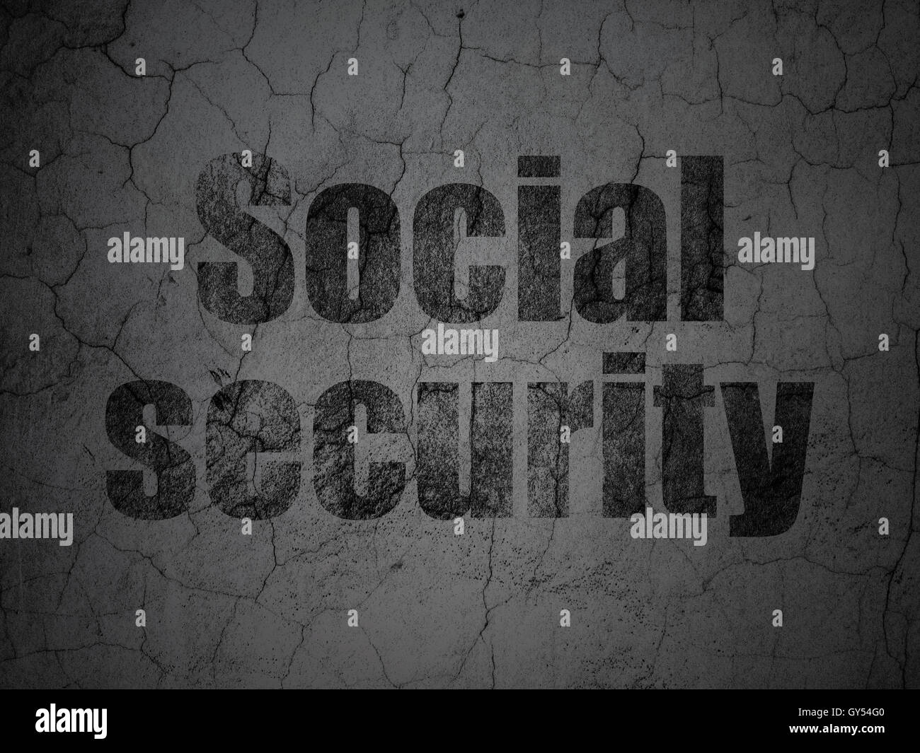 Safety concept: Social Security on grunge wall background Stock Photo ...