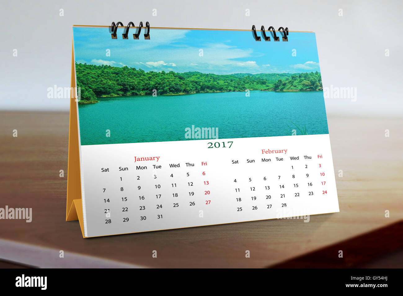 Desktop calendar Design Stock Photo - Alamy