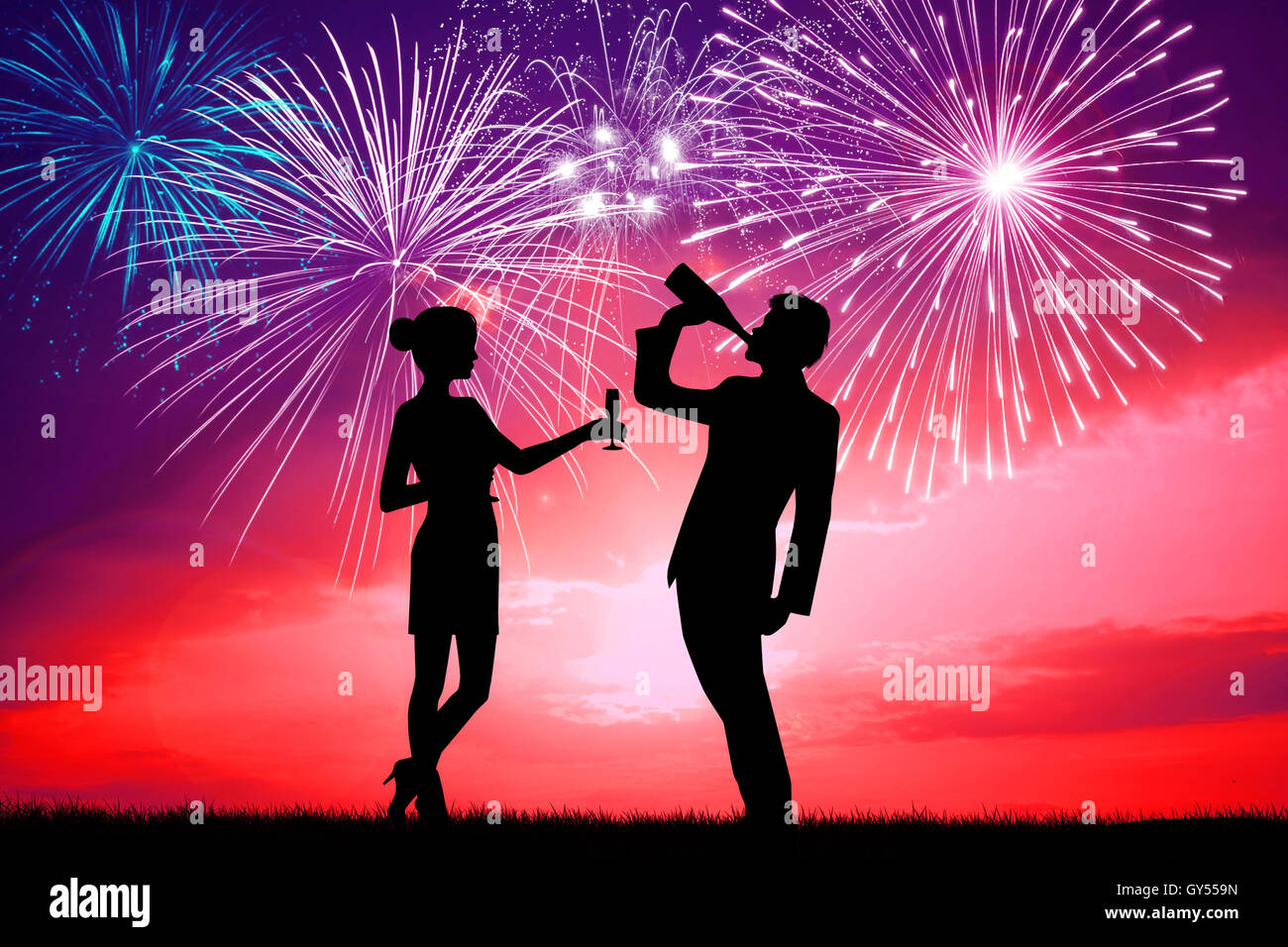 New Year's toast Stock Photo - Alamy