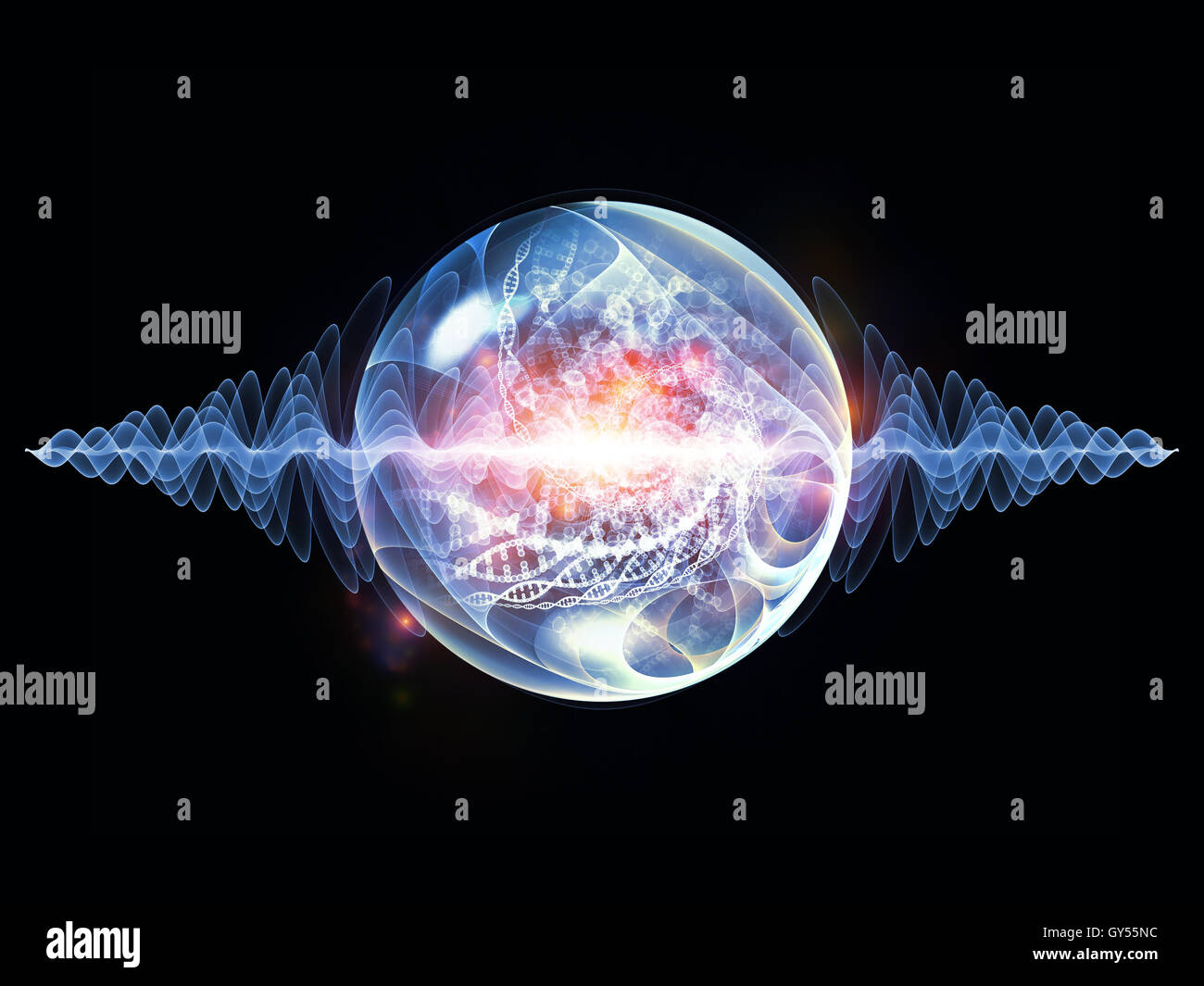 Cool Wave Particle Stock Photo - Alamy