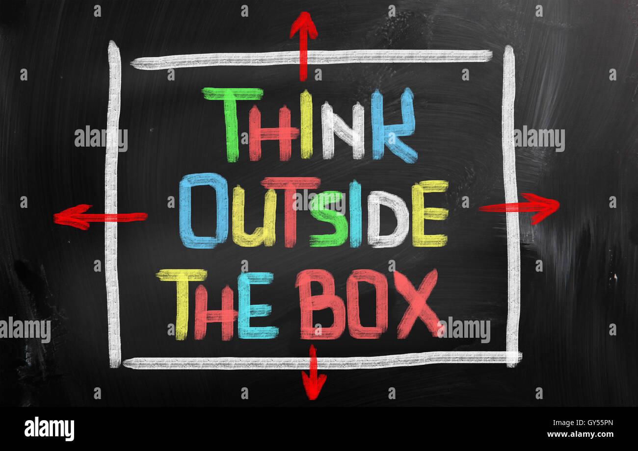 Think Outside The Box Concept Stock Photo - Alamy