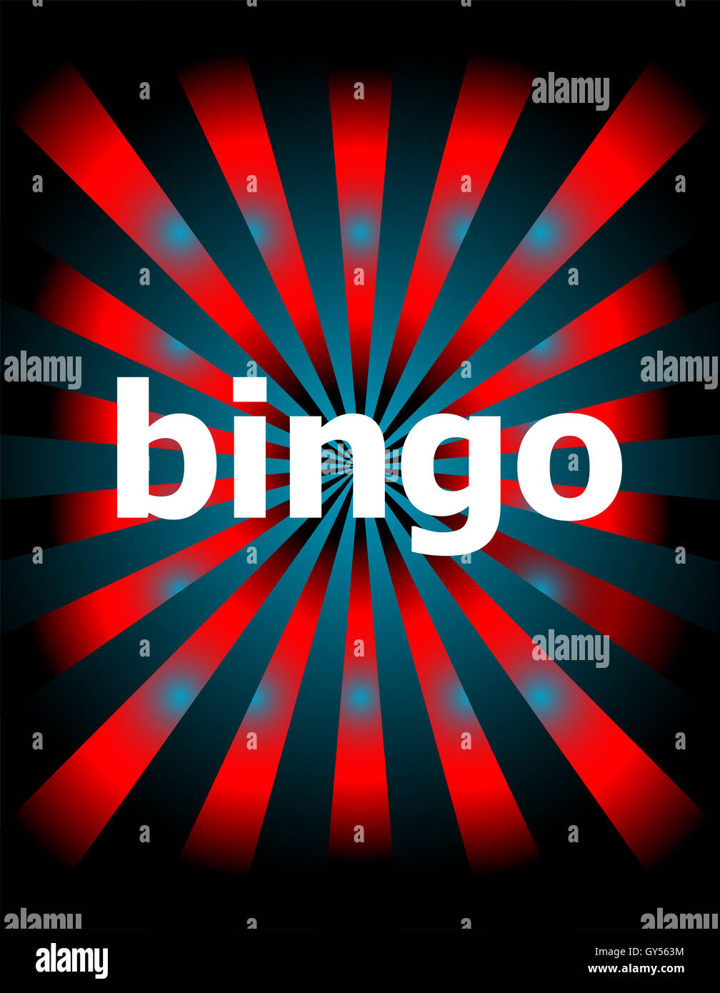 Abstract background of star burst with bingo word Stock Photo - Alamy