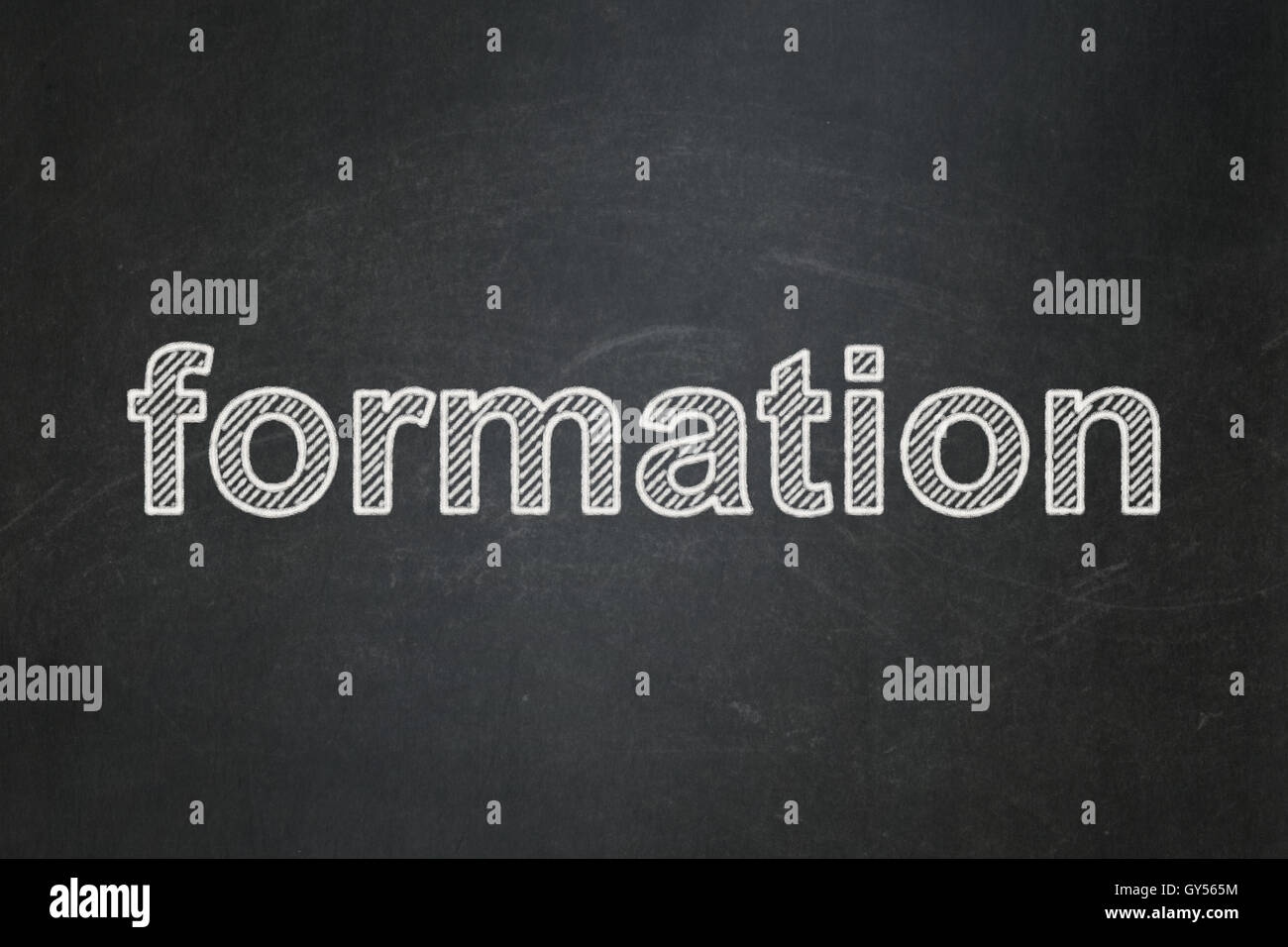 Education concept: Formation on chalkboard background Stock Photo - Alamy