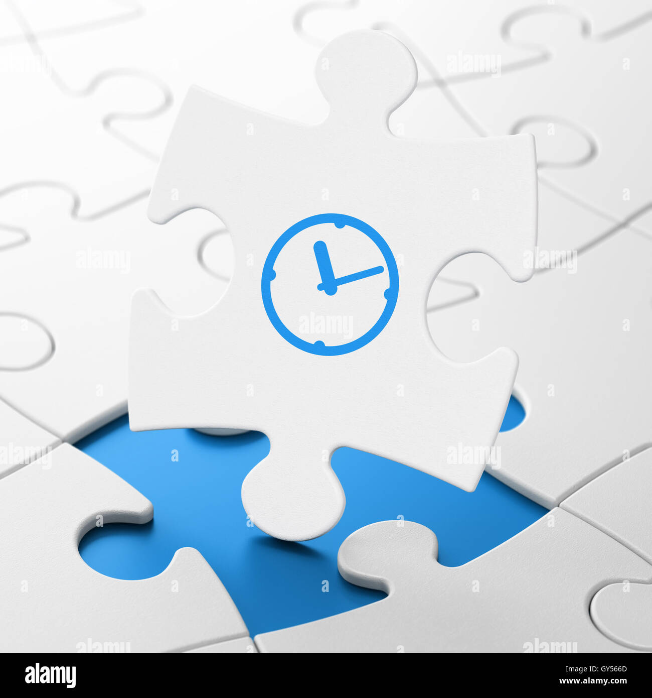 Jigsaw puzzle piece clock hi-res stock photography and images - Alamy
