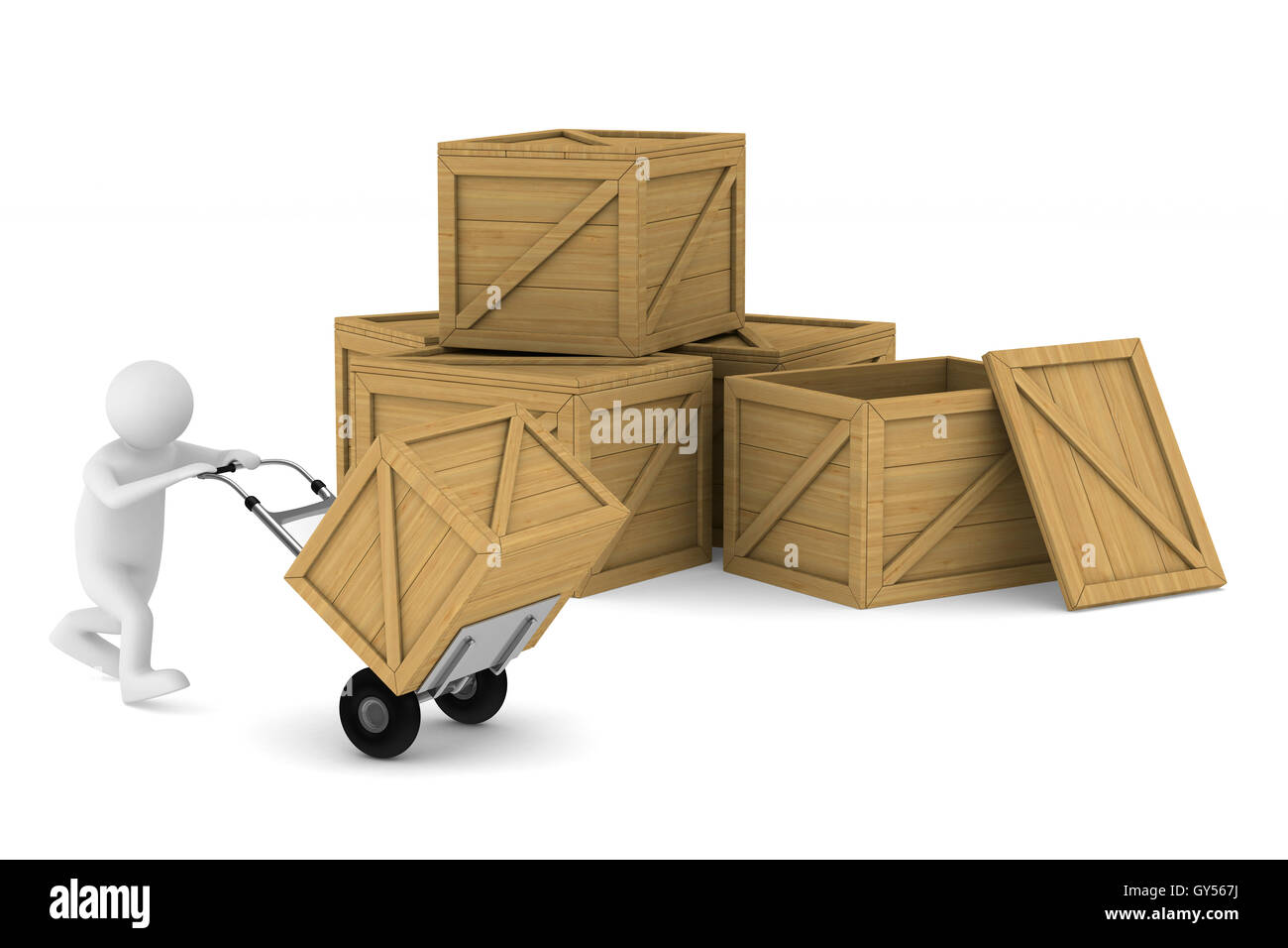 Delivery man work 3d warehouse hi-res stock photography and images - Alamy