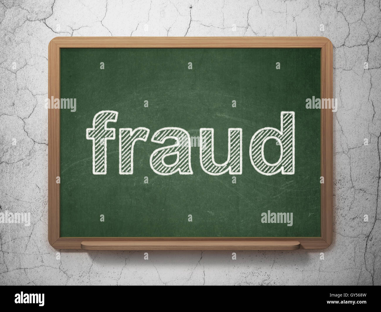Protection concept: Fraud on chalkboard background Stock Photo - Alamy