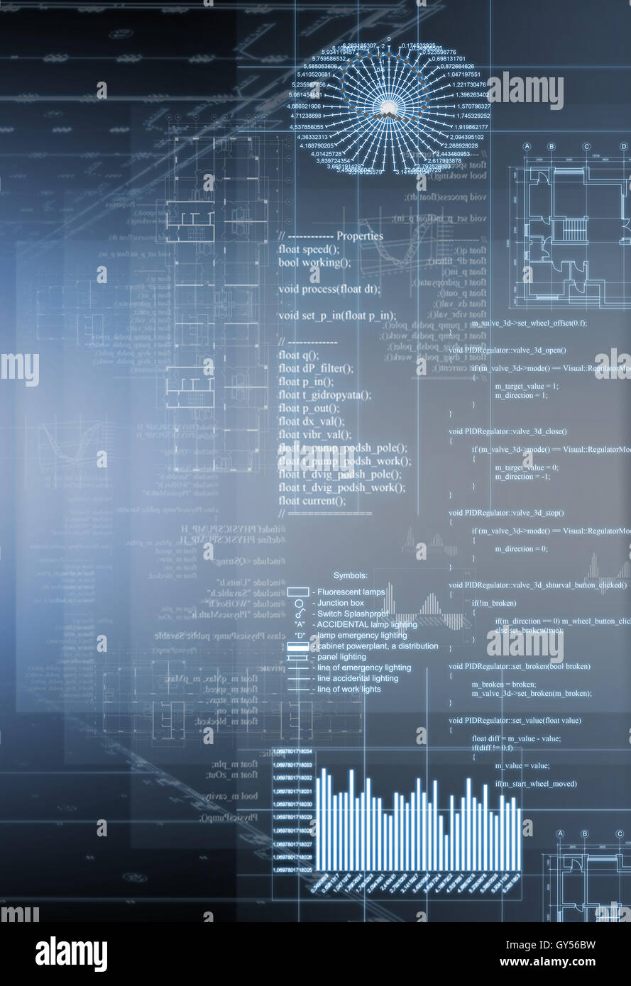 High-tech drawings and graphics Stock Photo - Alamy