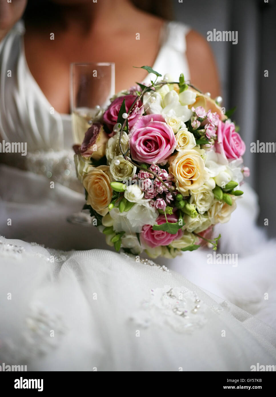 The bride holds a wedding bouquet Stock Photo - Alamy