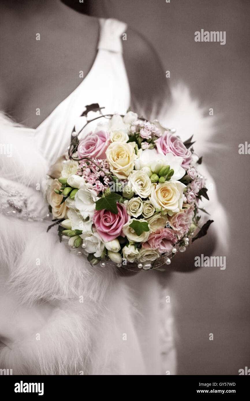 The bride holds a wedding bouquet Stock Photo - Alamy