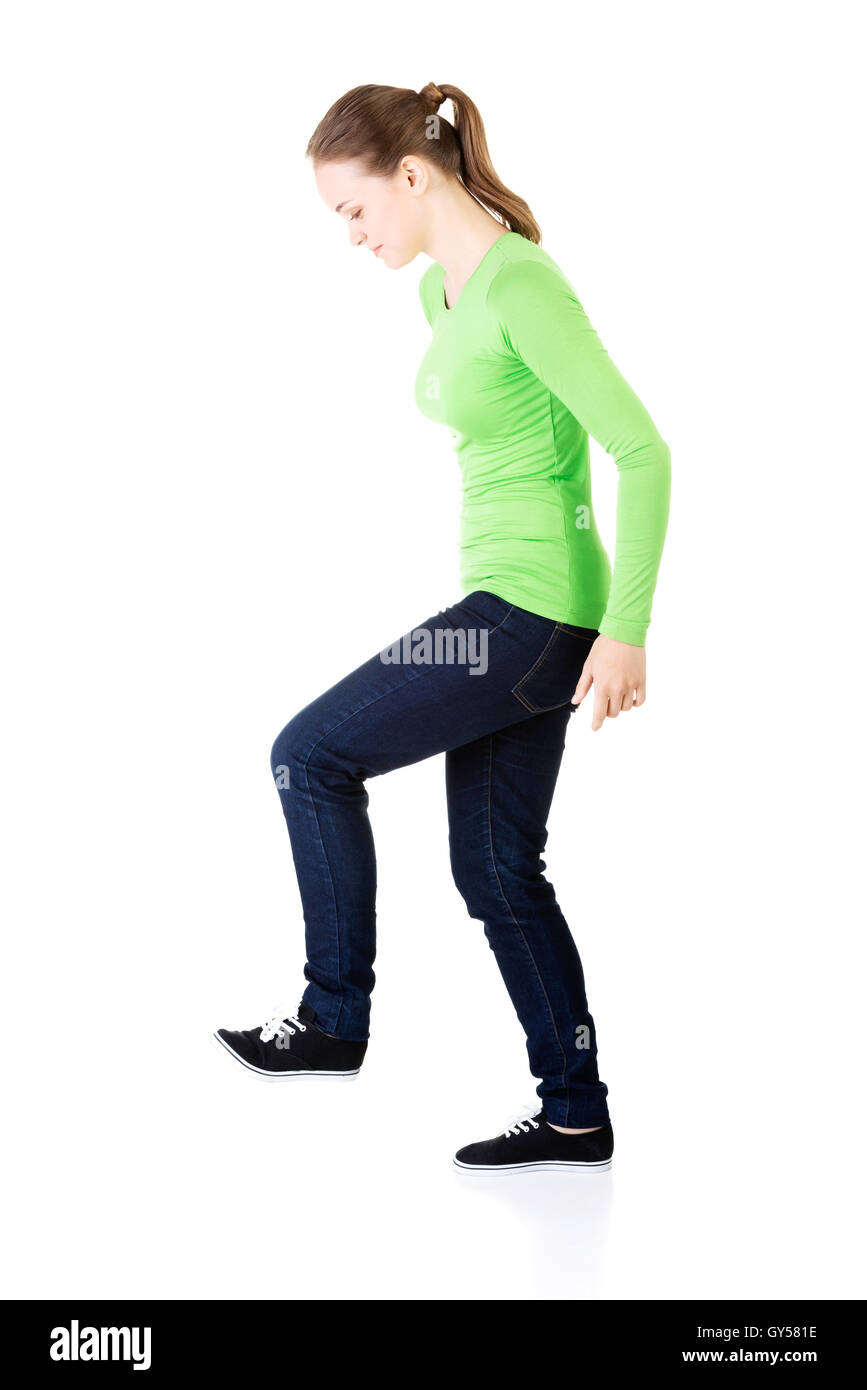 Woman Standing Up Side