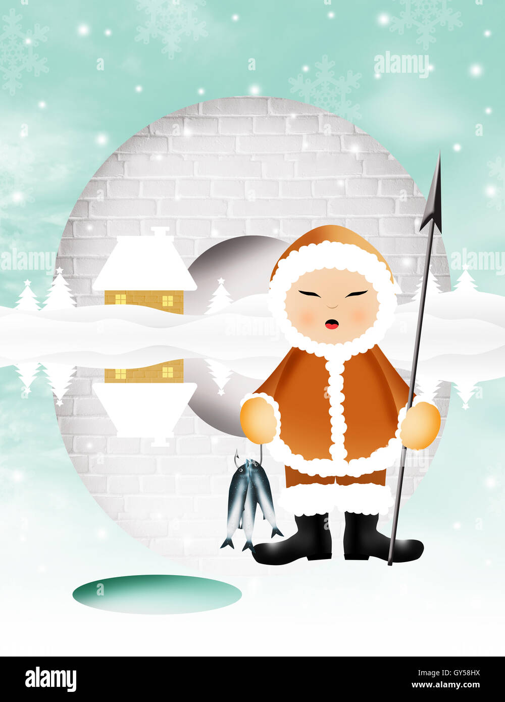Eskimo man igloo hi-res stock photography and images - Alamy