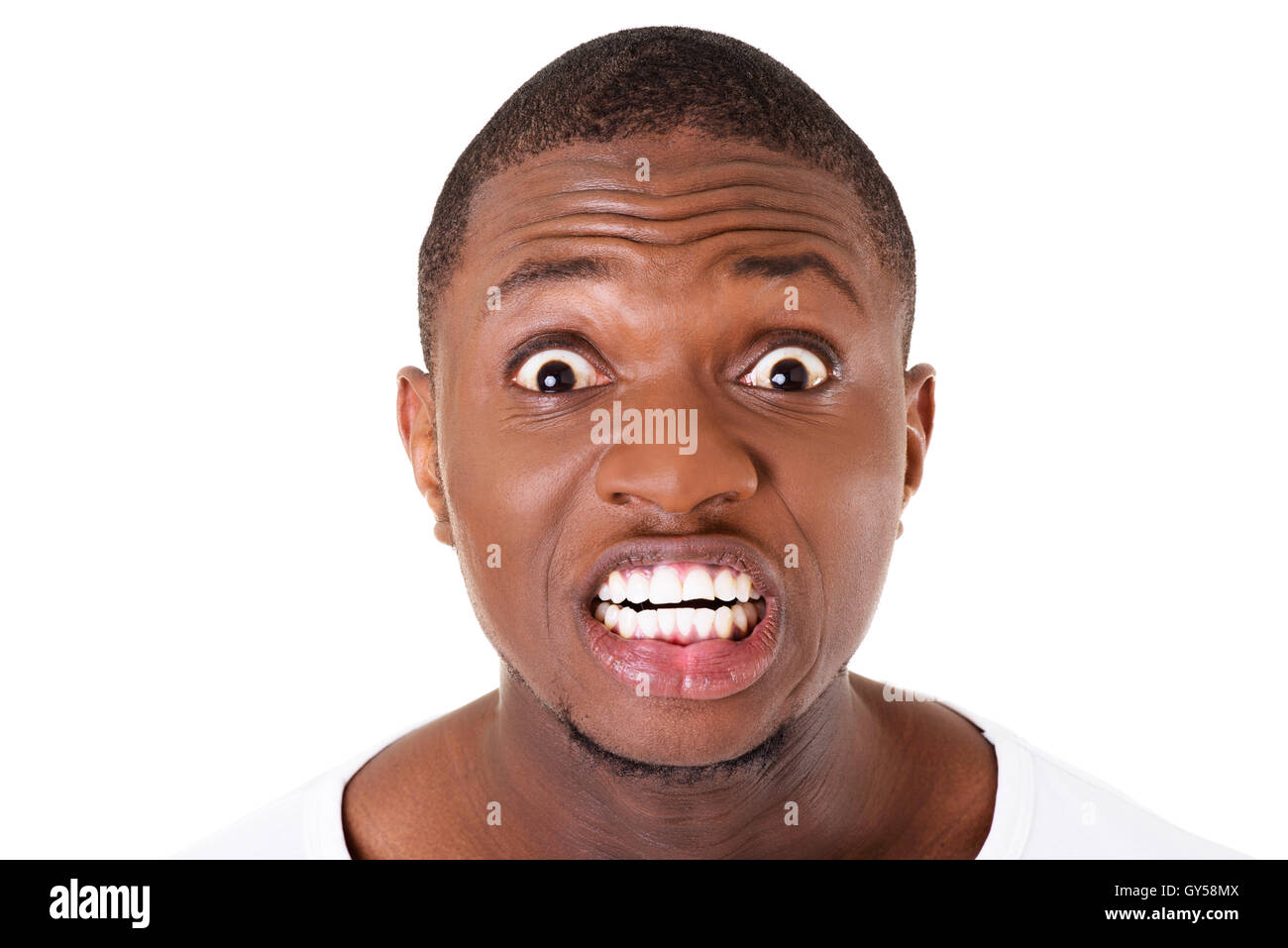 Handsome male's face showing surprise/shock Stock Photo - Alamy