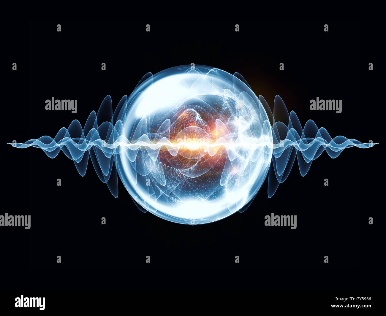 Magic of Wave Particle Stock Photo - Alamy