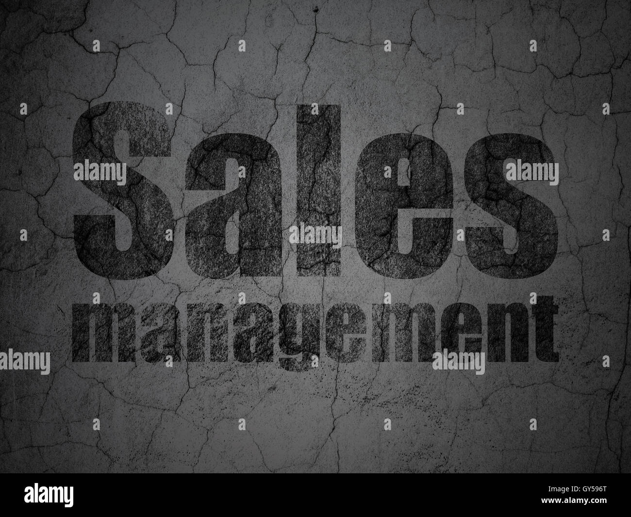 Marketing concept: Sales Management on grunge wall background Stock ...