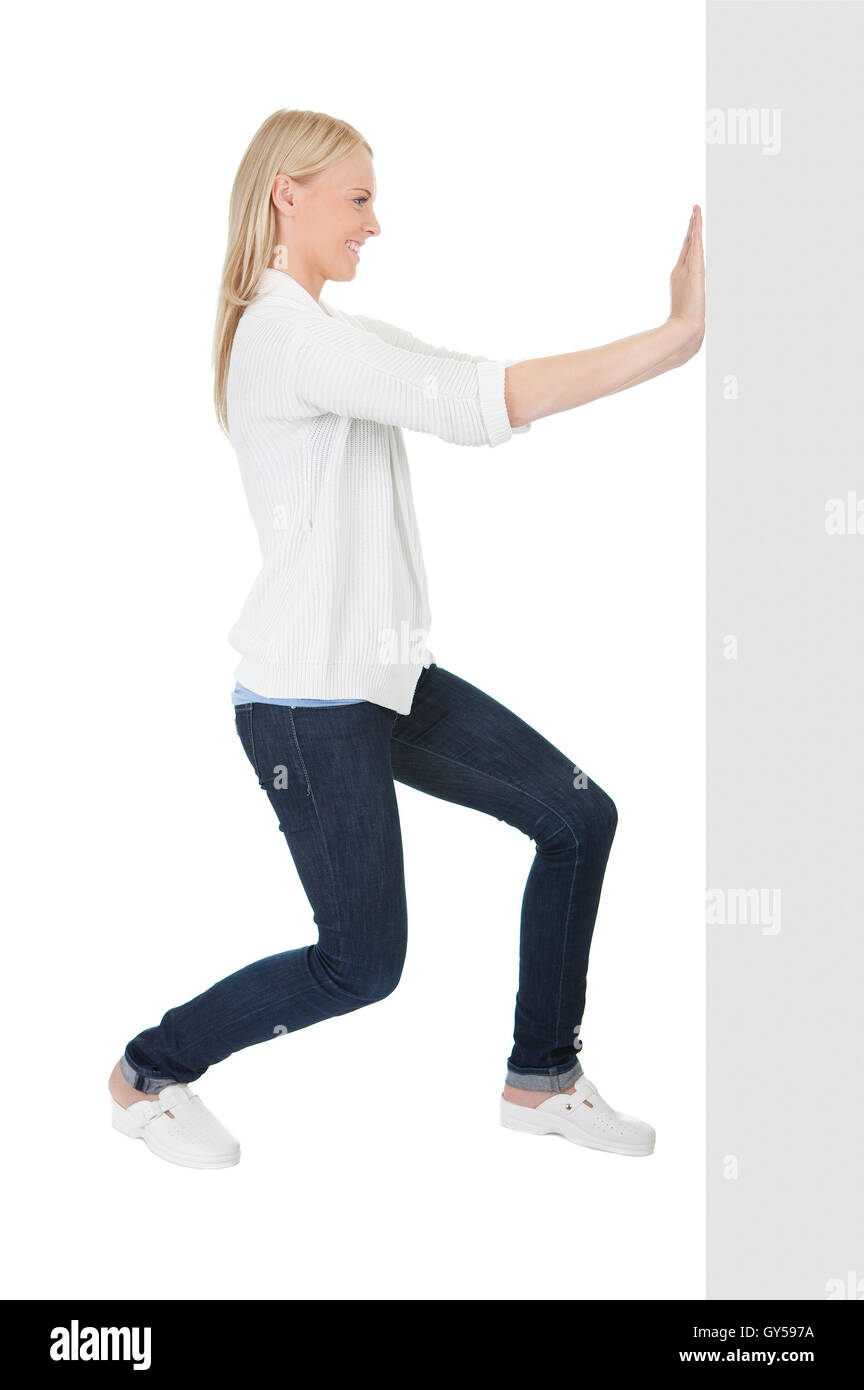 Posing pushing pose hi-res stock photography and images - Alamy