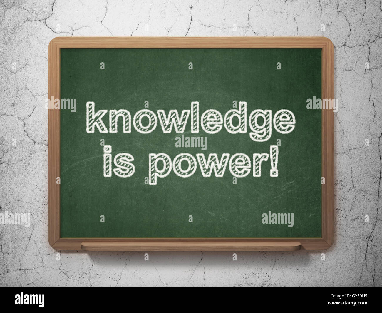 Education concept: Knowledge Is power! on chalkboard background Stock ...