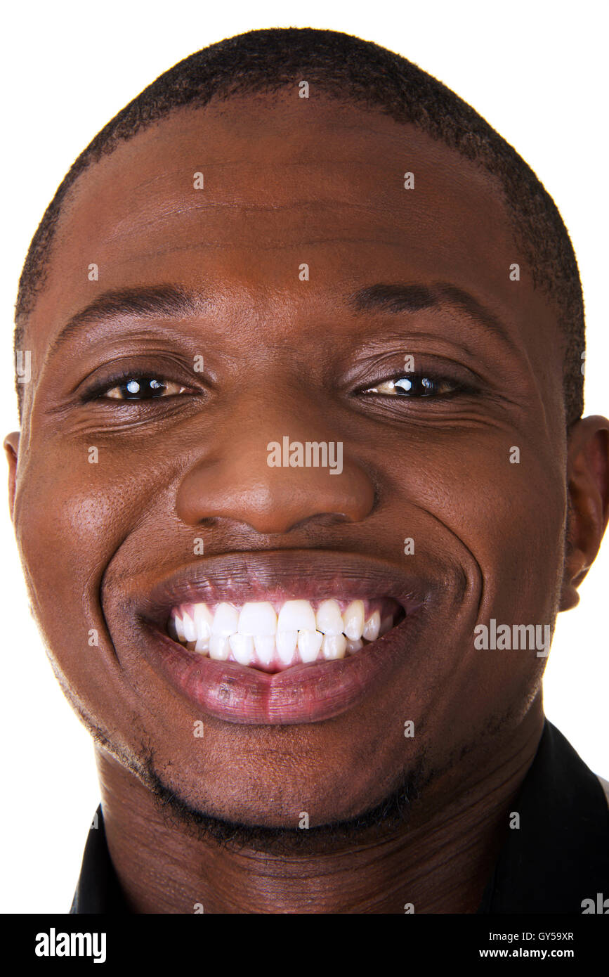Young male smiling. Closeup Stock Photo - Alamy