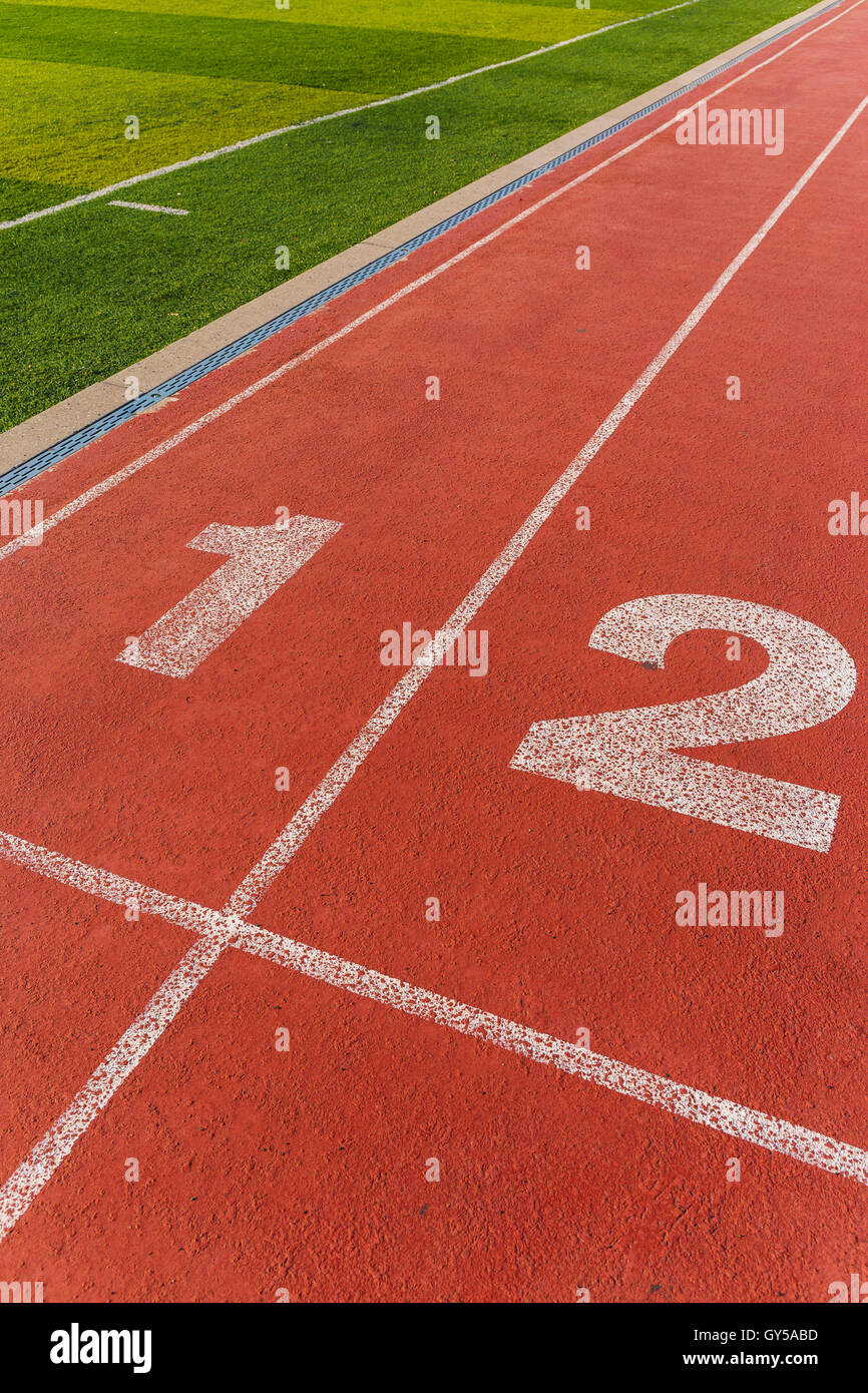Sport running track Stock Photo - Alamy