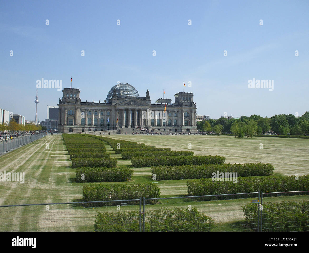 Panoramic view of famous Reichstag building, seat of the German ...